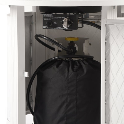 Lark Manor Delrick Round 34 In. X 34 In. Aluminum Propane Fire Pit ...