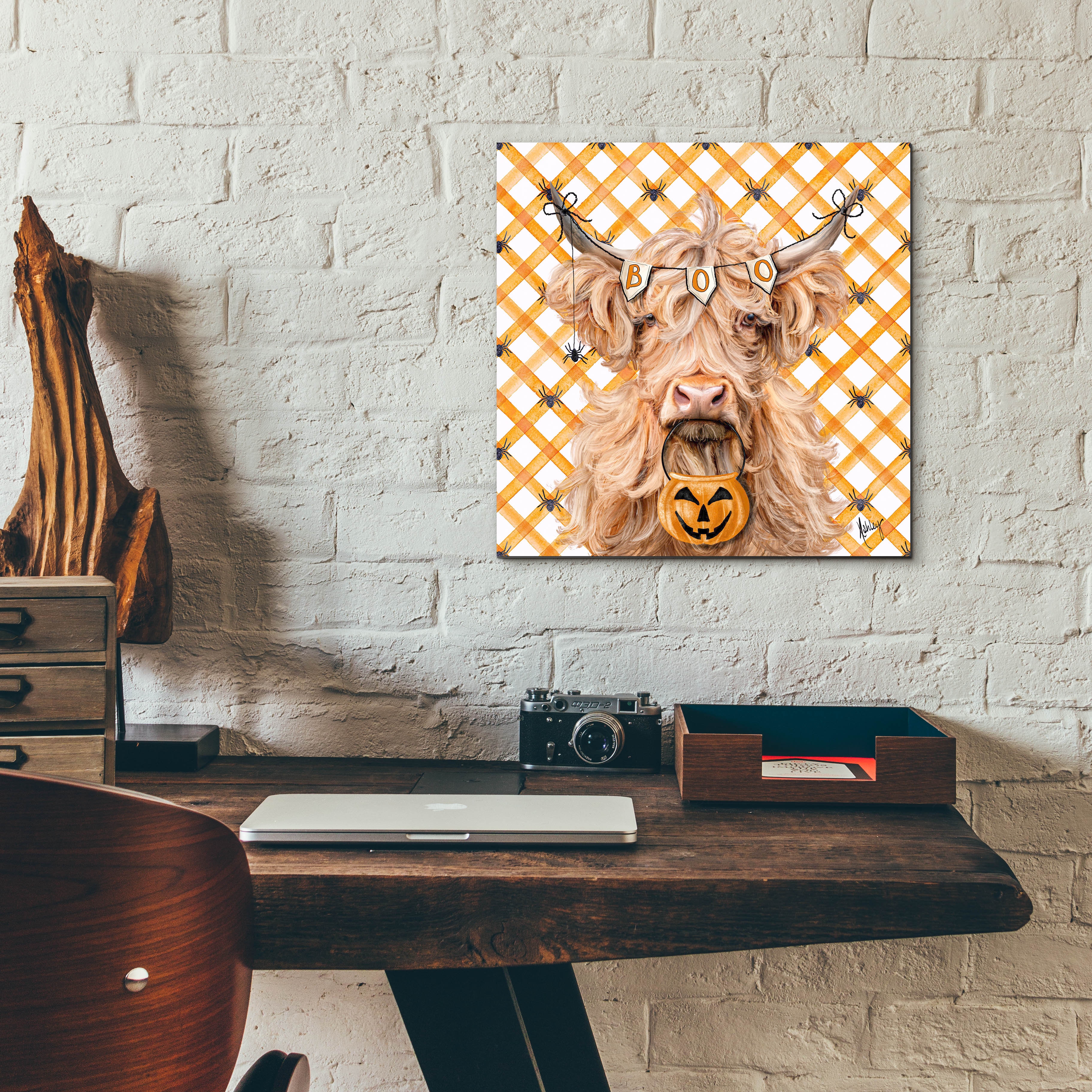 The Holiday Aisle® Halloween Highland Cow' by Ashley Bradley Acrylic ...
