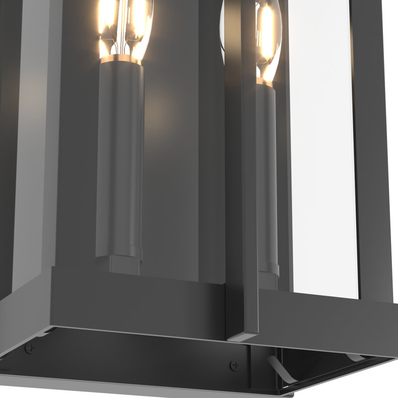 Trent Austin Design® Tulsita 2-Bulb Black Rectangular Outdoor Wall ...