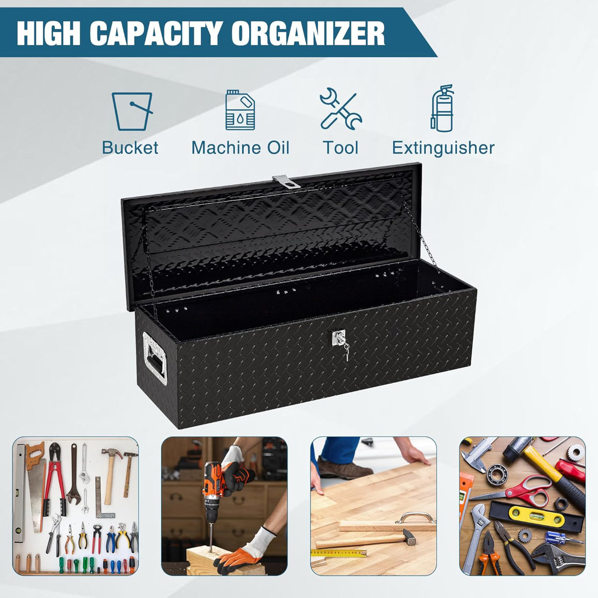 17 Stories Jobsite Box, Jobsite Chest Tool Storage Cabinet Industrial ...