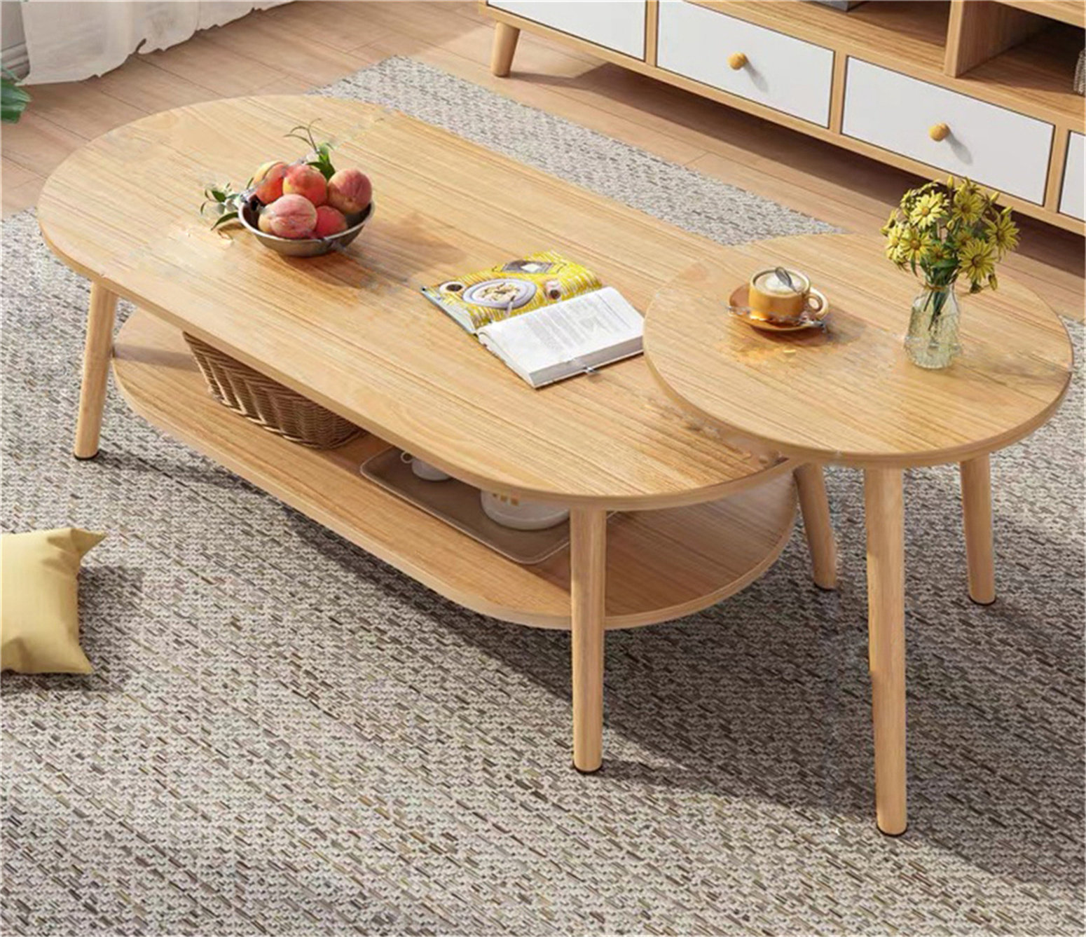 George Oliver Chebo Solid Wood Coffee Table | Wayfair