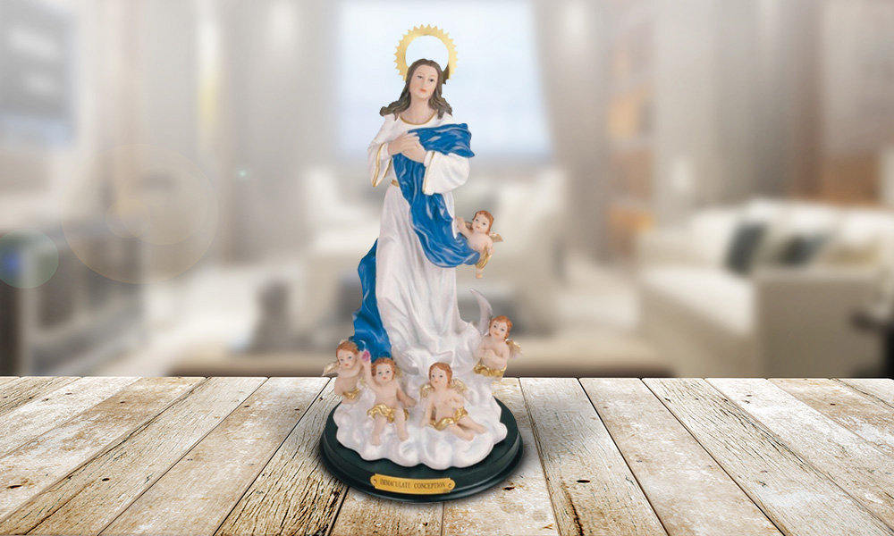 Trinx 12"H Immaculate Conception Virgin Mary Holy Figurine Unique Gifts ...