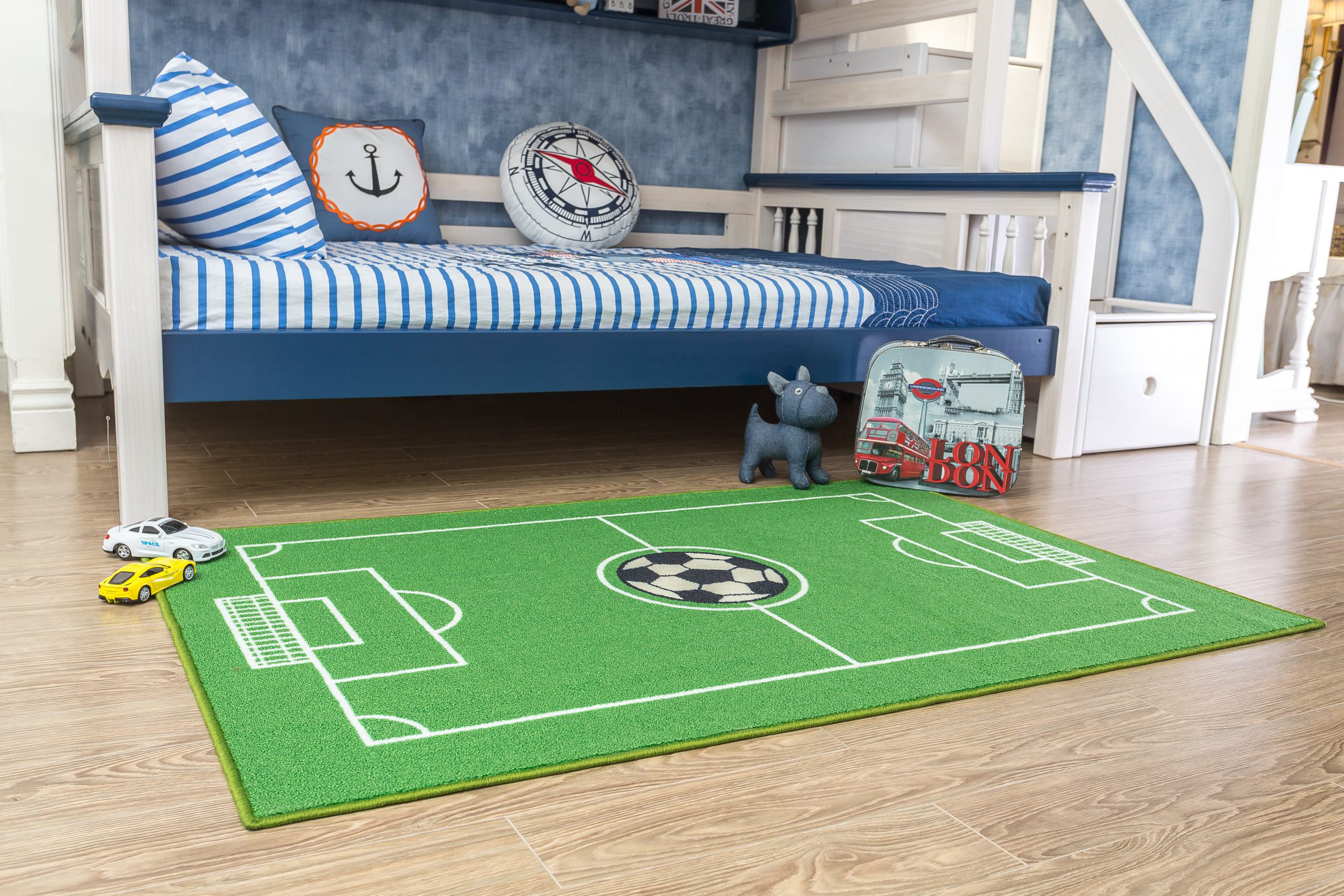 Grovelane Furnish My Place Melksham 685 Solid Soccer Rug for Play Area ...