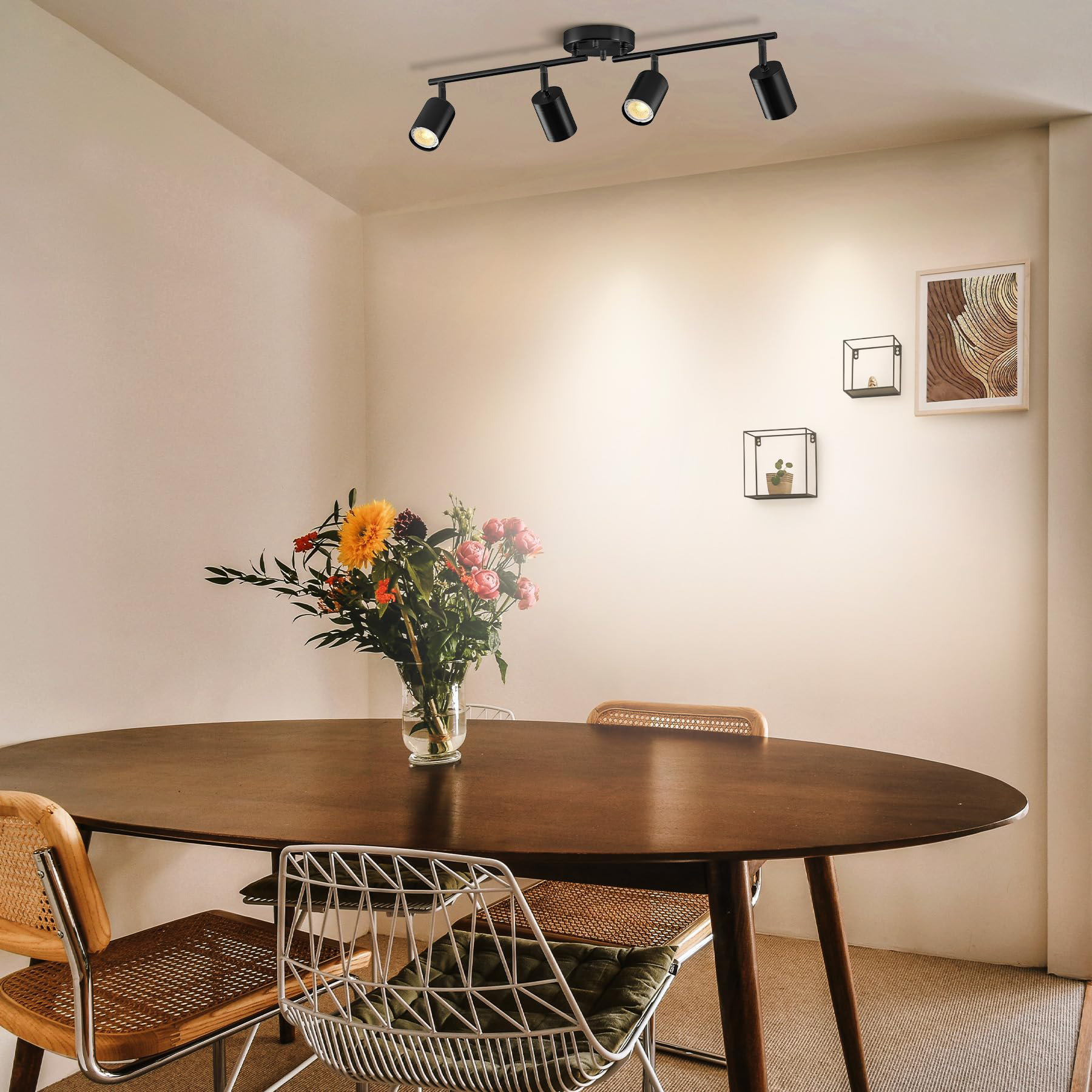 ZINOGI 4-Light Adjustable LED Track Lighting Fixture - Wayfair Canada