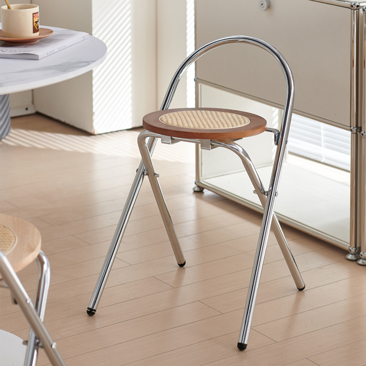 Rite Treasure 26.57" Tan Trapezoidal Metal Bar Stools - Wayfair Canada