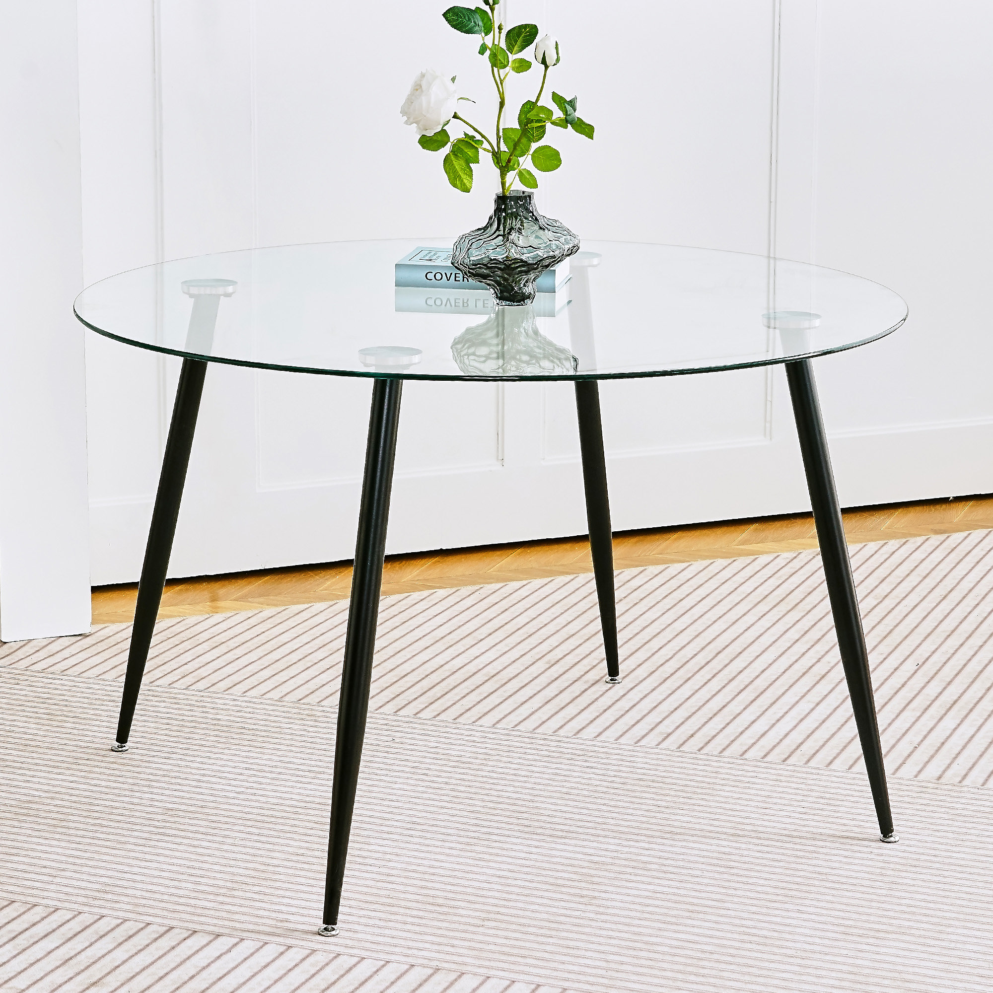 George Oliver Modern Simple Glass Table (Only Tables, No Chairs ...
