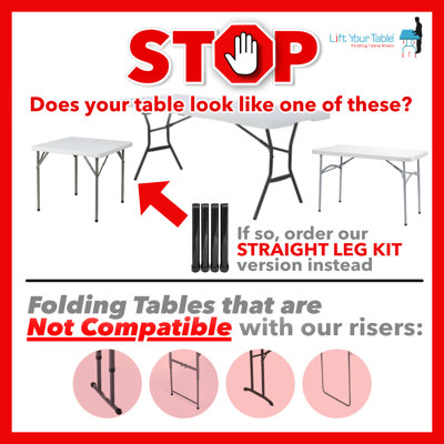 Lift Your Table® folding table risers Folding Table Risers | Wayfair