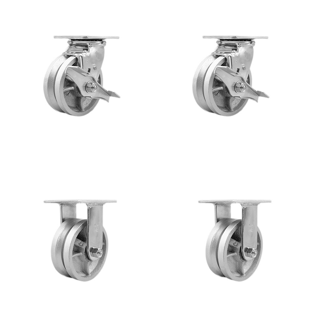 Service Caster 4 Piece Semi Steel Caster Set | Wayfair