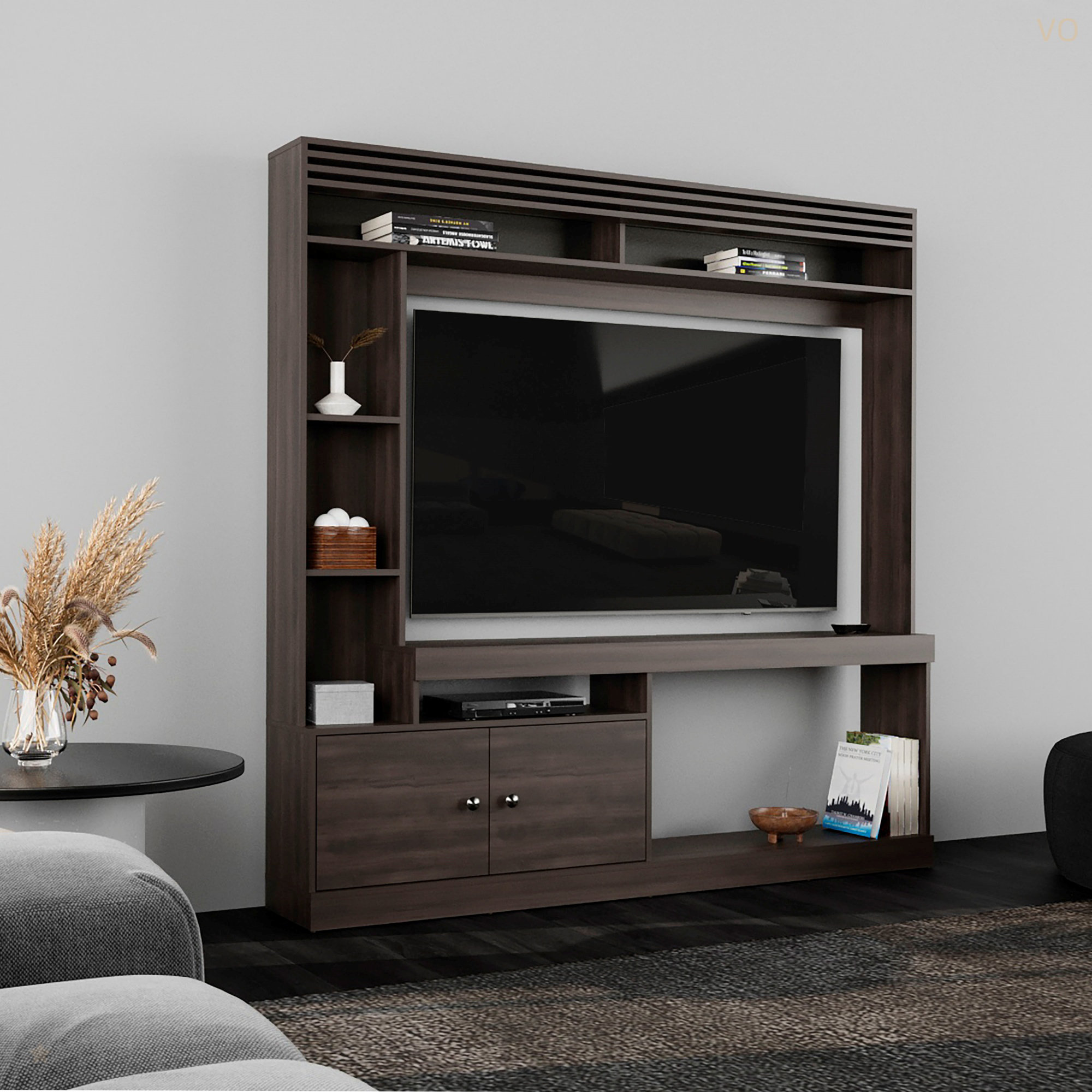 Hokku Designs Dante 71" Wide Freestanding Entertainment Center, Tv ...