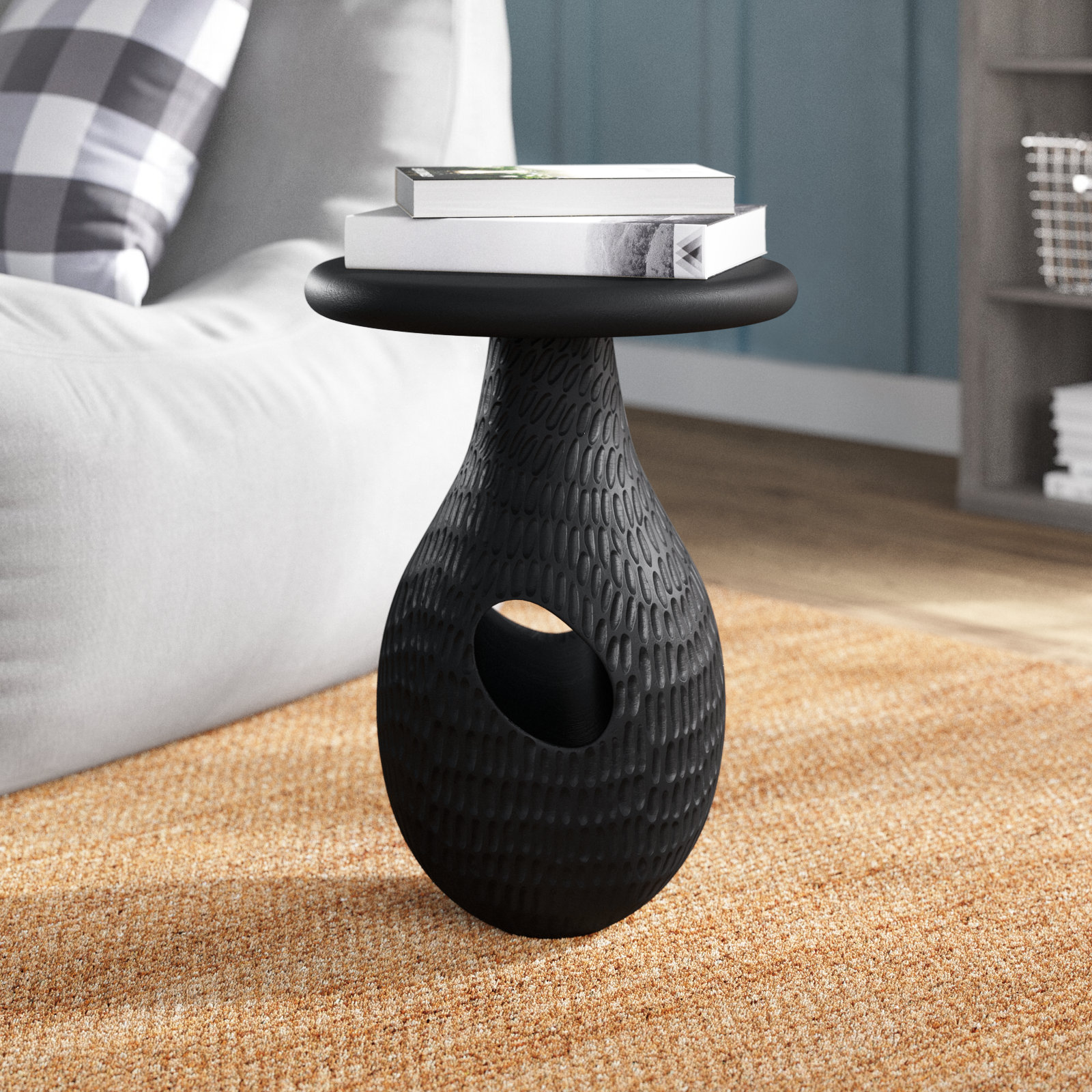 Wade Logan® Candas Solid Wood Pedestal End Table | Wayfair