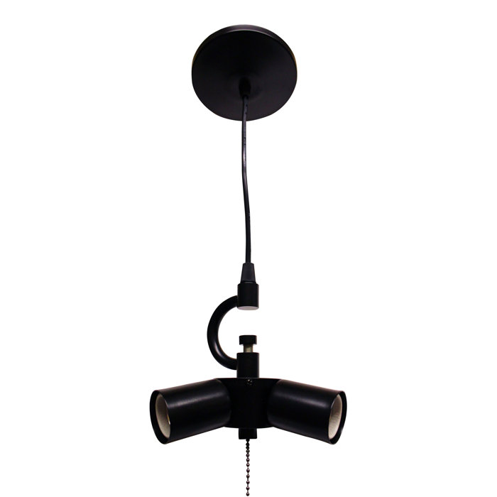 Cloth & Wire Satin Black Pendant Light Fixture for 3 Lights with Fabric ...