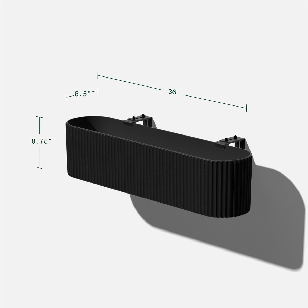 Veradek Demi Series Railing Planter 36" Planter & Reviews | Wayfair