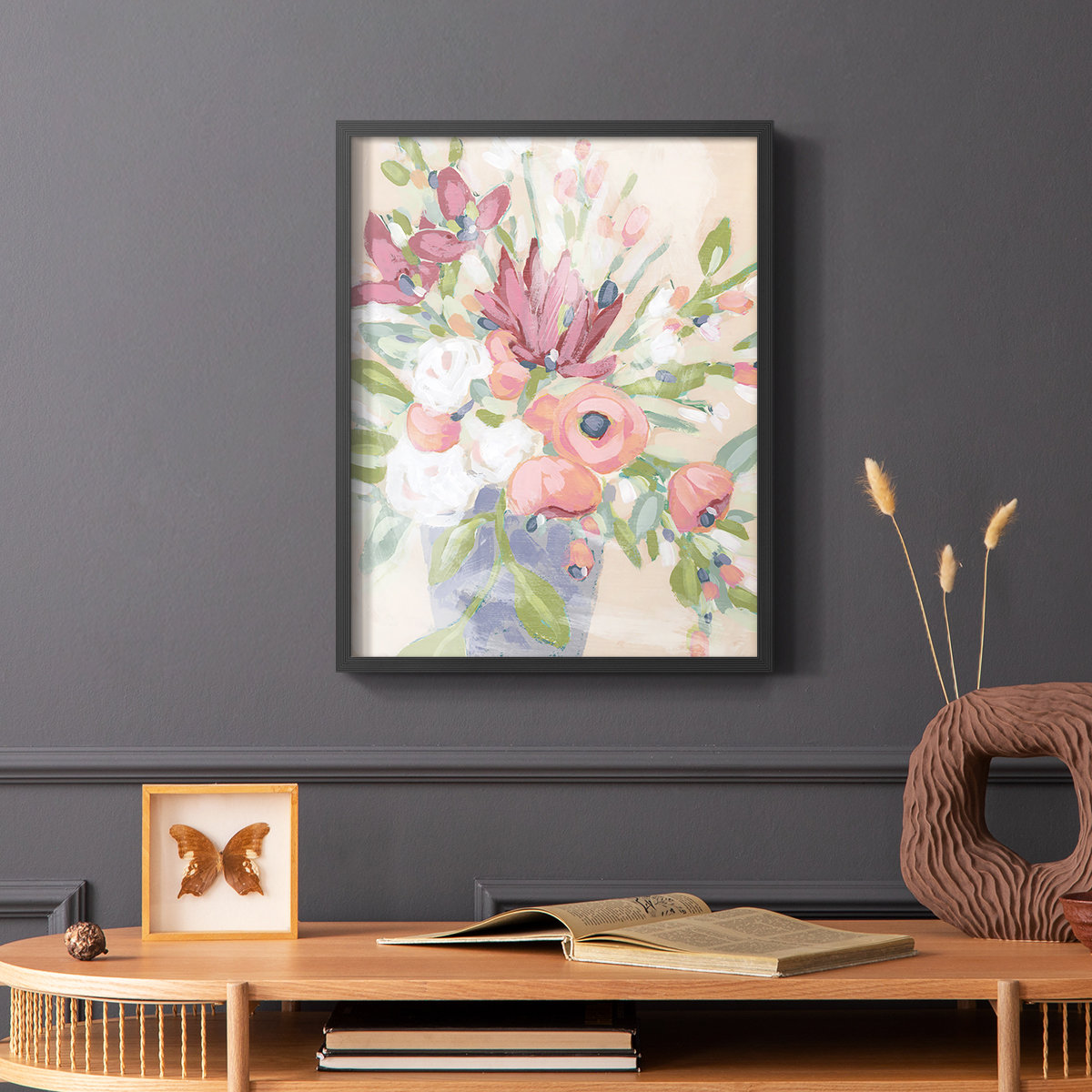 Winston Porter Blush Array II Framed Print - Solid Wood | Wayfair