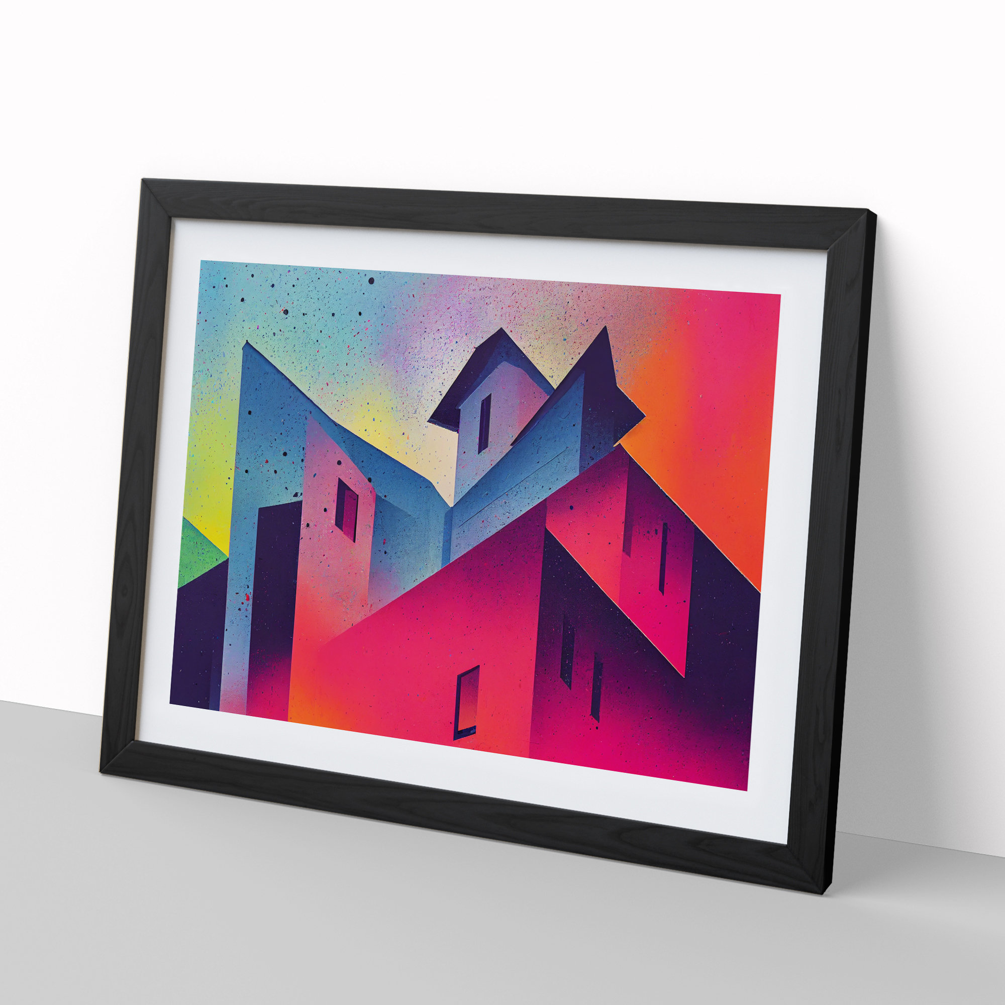 17 Stories Architecture Paint Splatter - Picture Frame Graphic Art | Wayfair.ie
