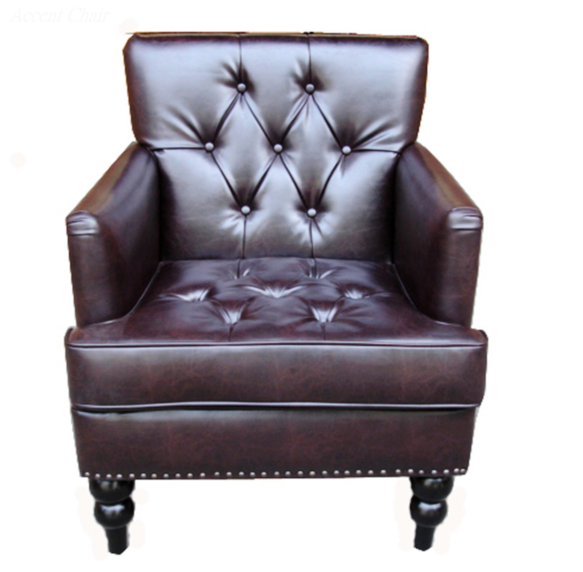 Canora Grey Tufted Club Chair, Wood Frame Chair | Wayfair