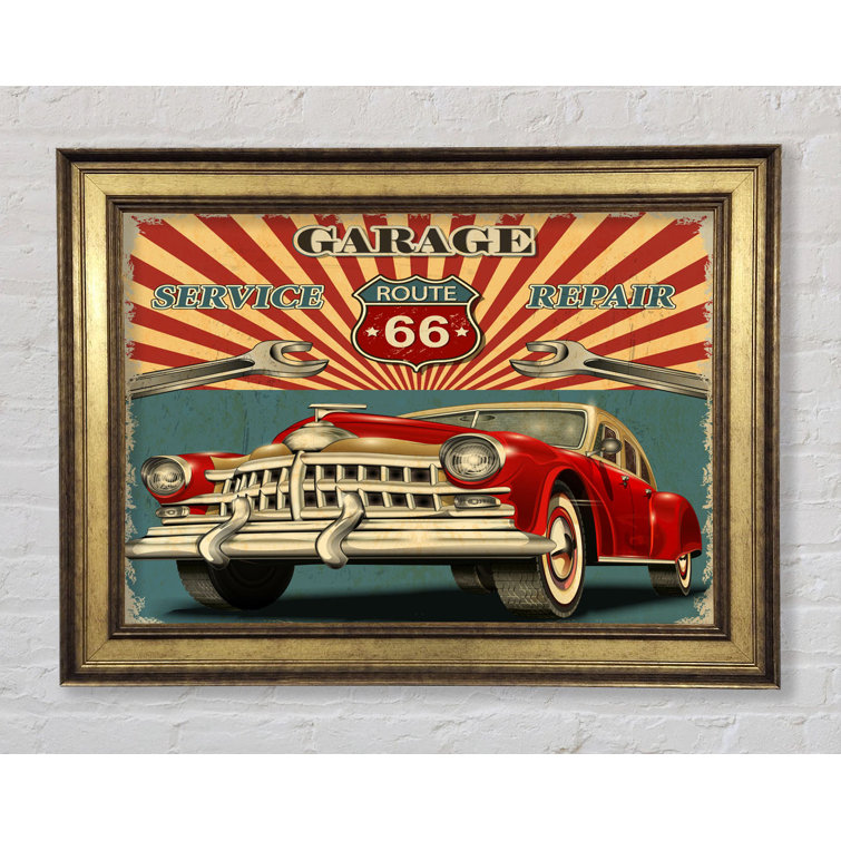 Happy Larry Route 66 Garage - Single Picture Frame Art Prints | Wayfair ...