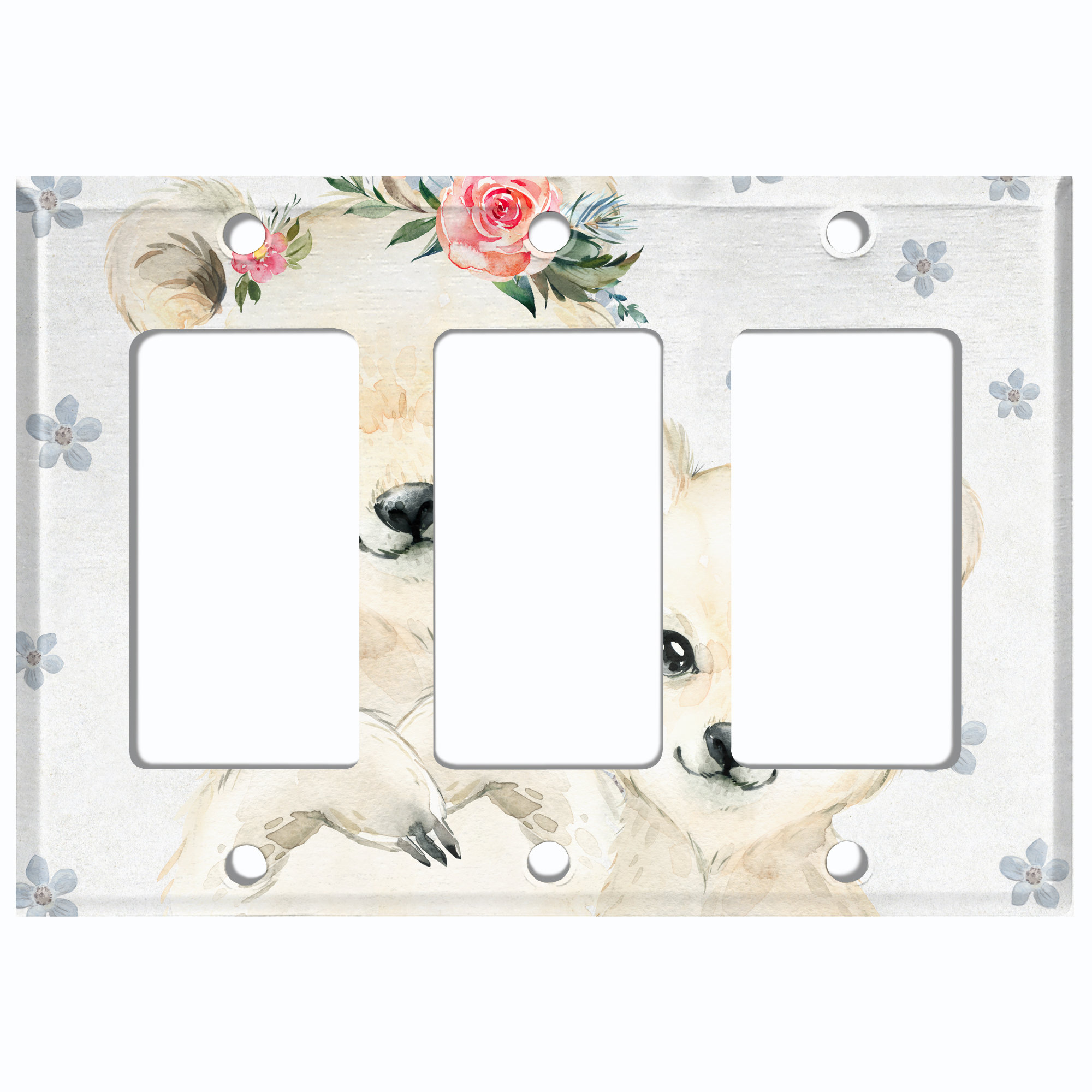 WorldAcc Metal Light Switch Plate Outlet Cover (Cute Nursery Animal ...