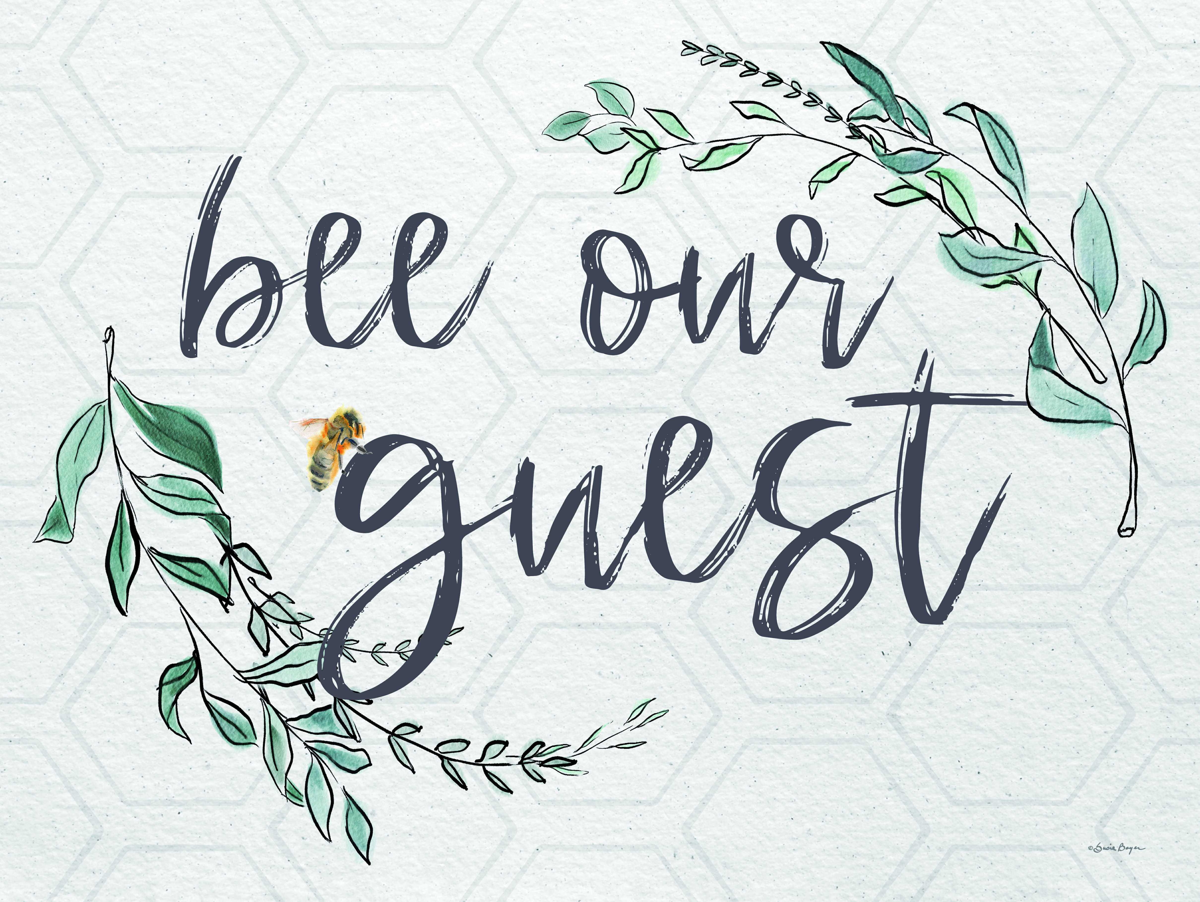 Gracie Oaks Bee Our Guest by Susie Boyer - Wrapped Canvas Print | Wayfair