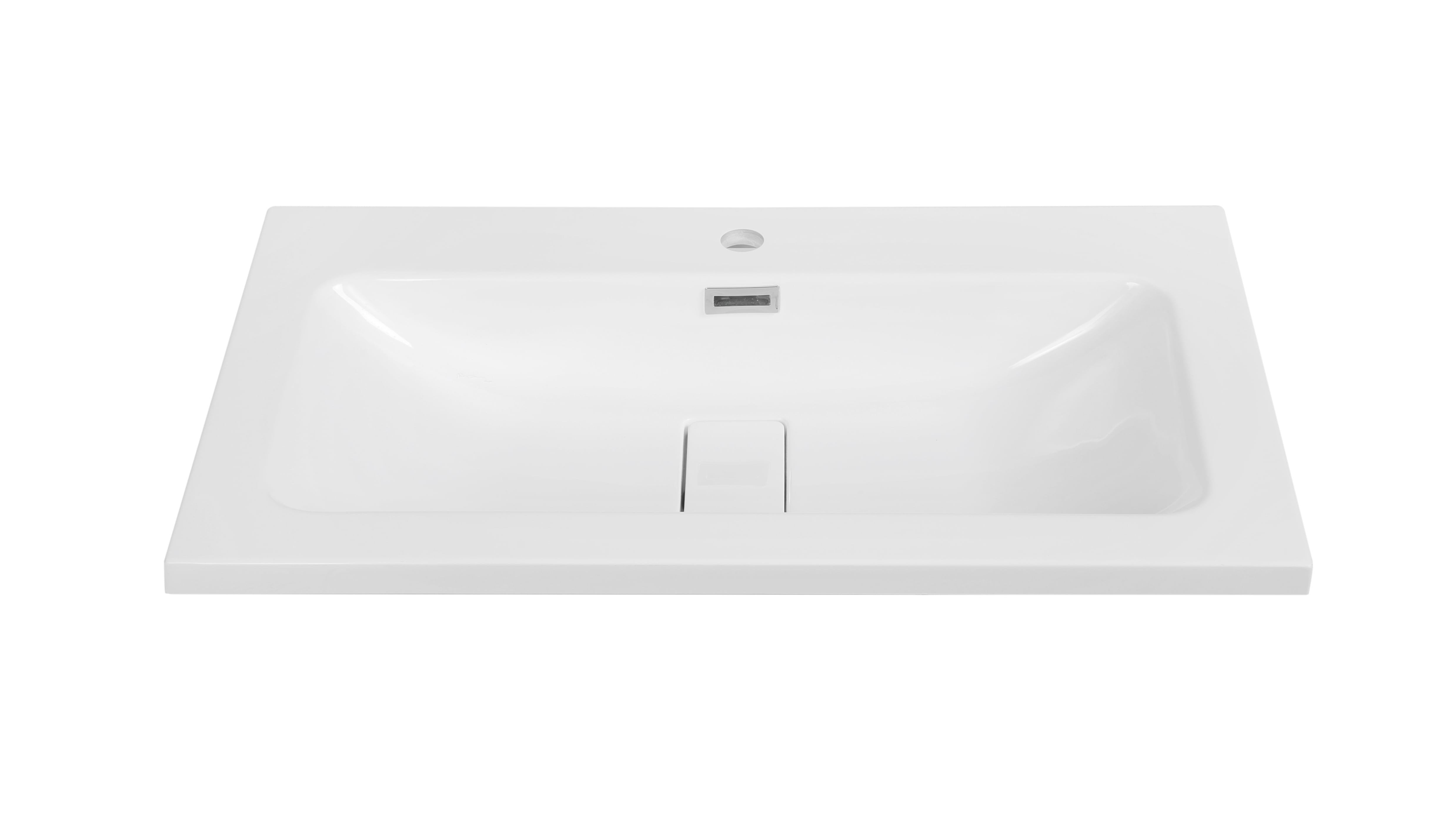 Streamline Bath 31.5" Solid Surface Resin Streamline Vanity Top ...