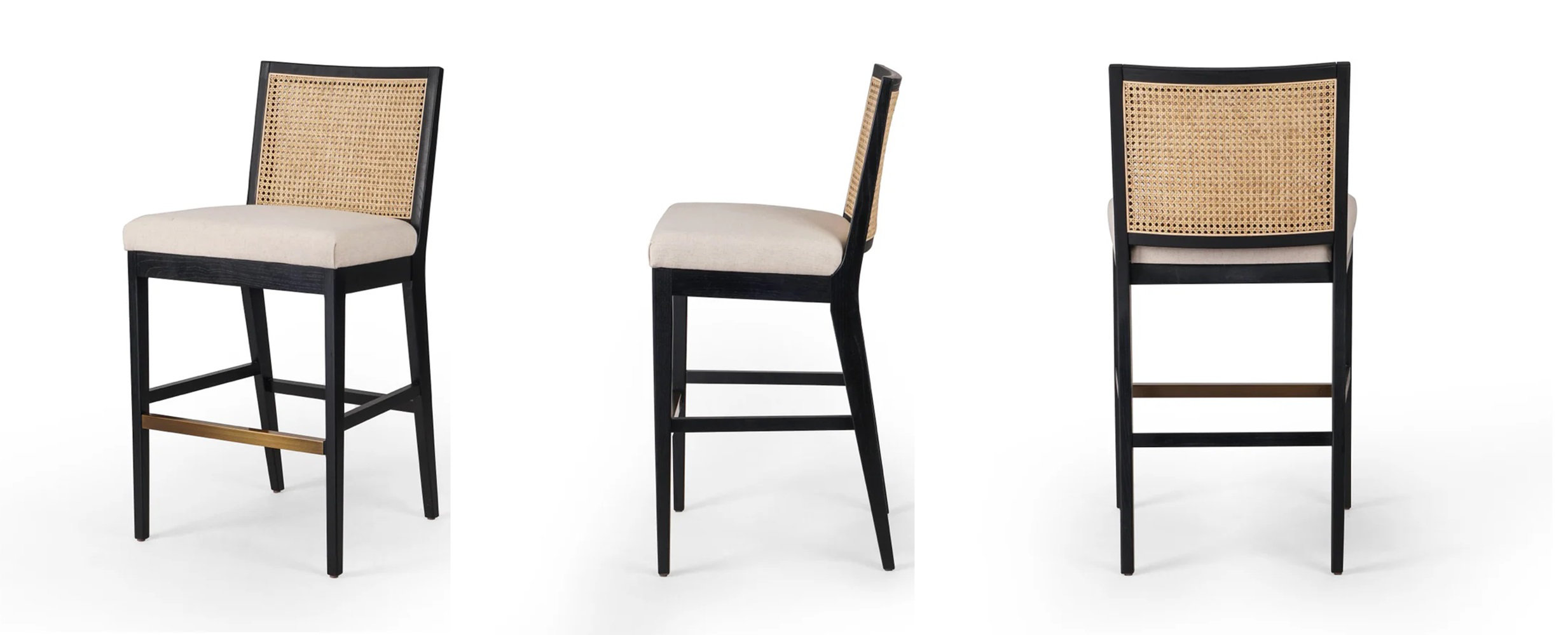 Light Interiors Cane Arnmless Stool | Wayfair