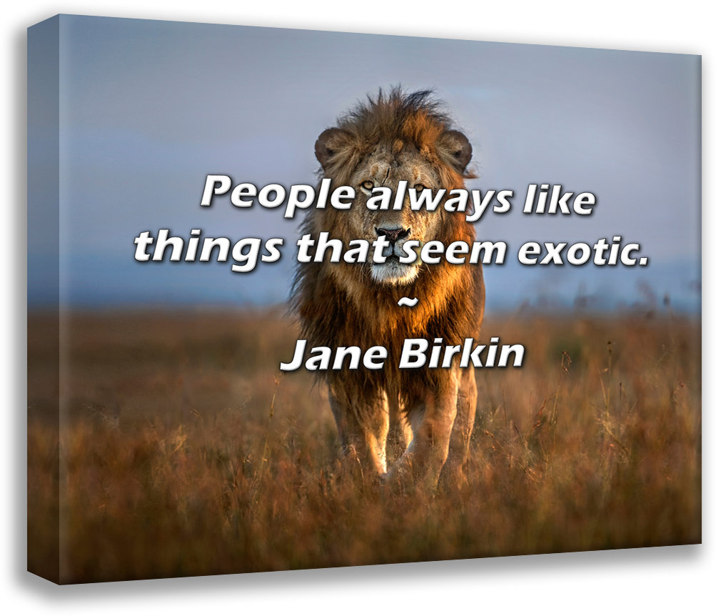 Latitude Run® Artsy Quote "People always like things that seem exotic ...
