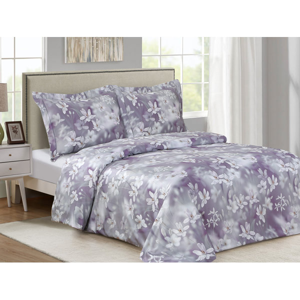 Violet Linen Purple Standard Cotton 8 Piece Duvet Cover Set | Wayfair