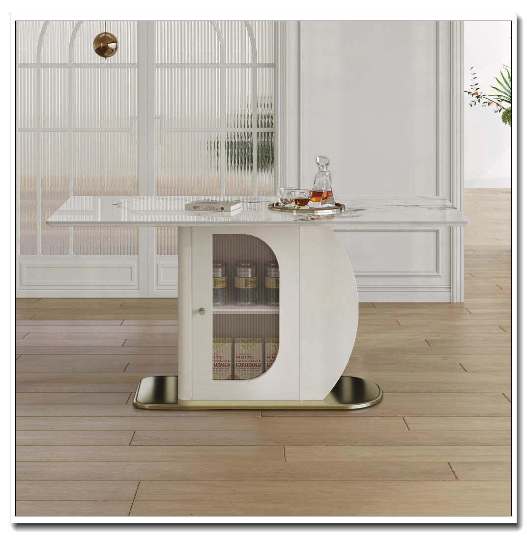 Mercer41 63" Modern Dining Table For 4-6 People, Kitchen Table With ...