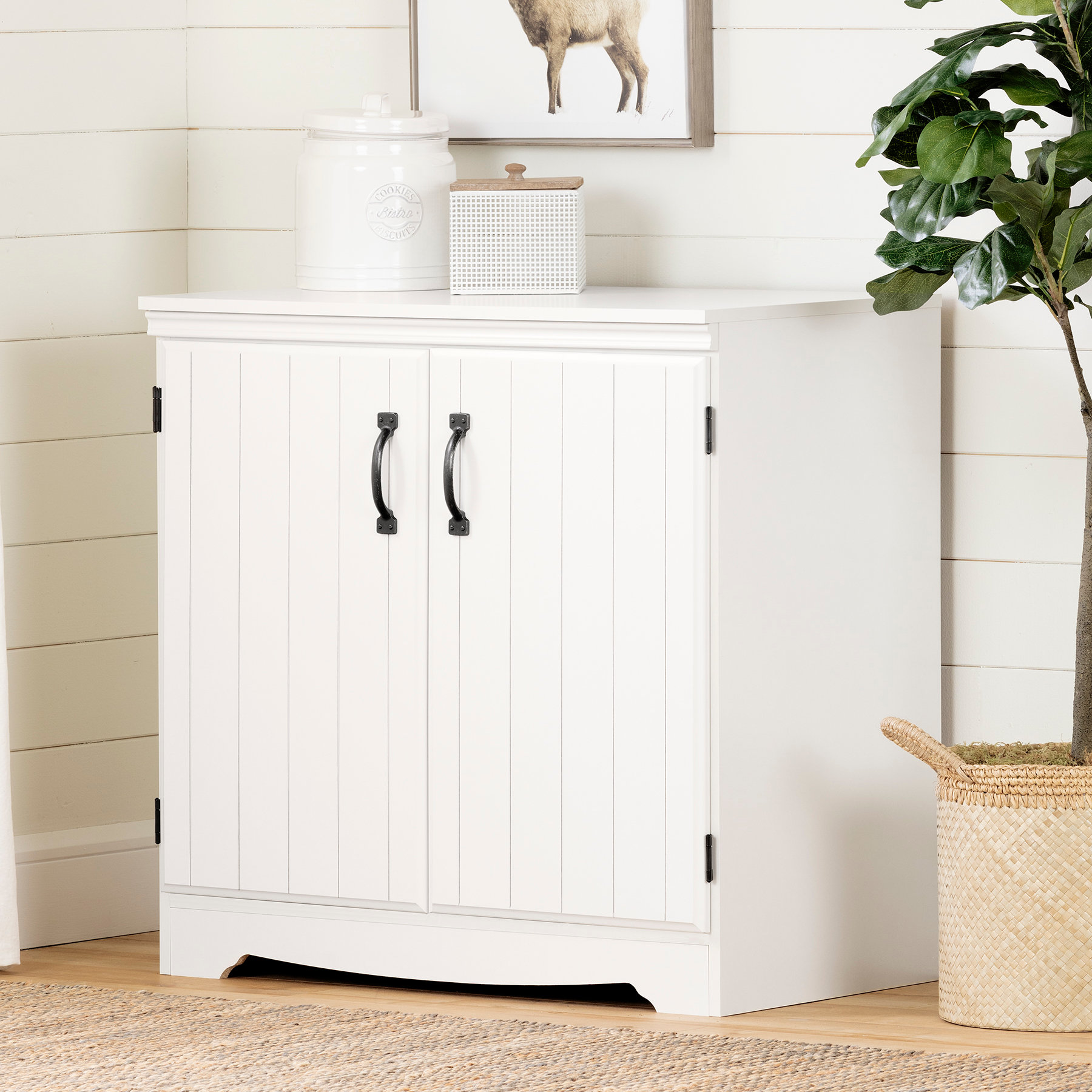 Red Barrel Studio® Braydin 2 Door Storage Cabinet - Pure White ...