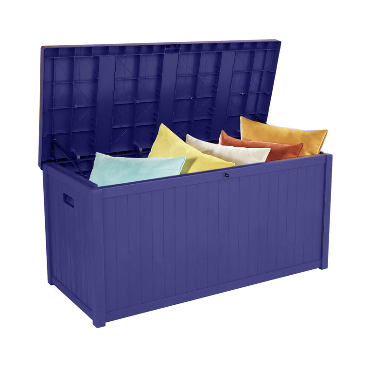 Aufind AUF8274C862 113 Gallons Water Resistant Plastic Lockable Deck ...