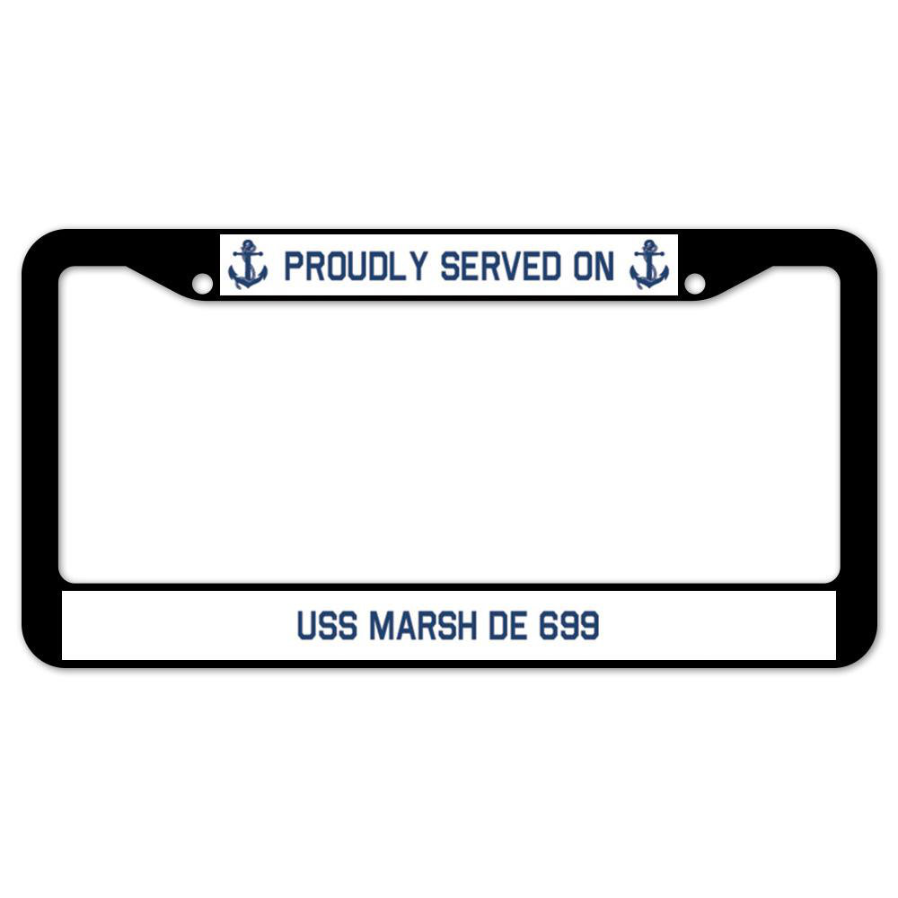 SignMission Proudly Served on USS MARSH DE 699 Plate Frame | Wayfair