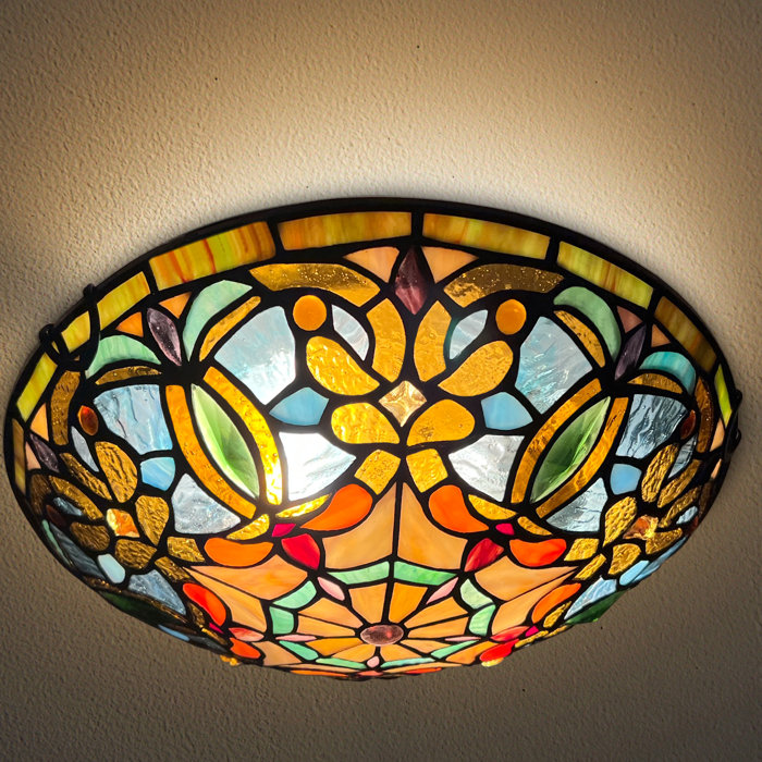 Vinplus Tiffany Glass Flush Mount & Reviews - Wayfair Canada