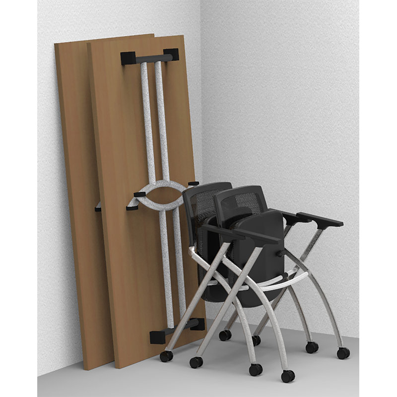 TeamWORK Tables 18 Person Conference Meeting Tables with 18 Chairs ...