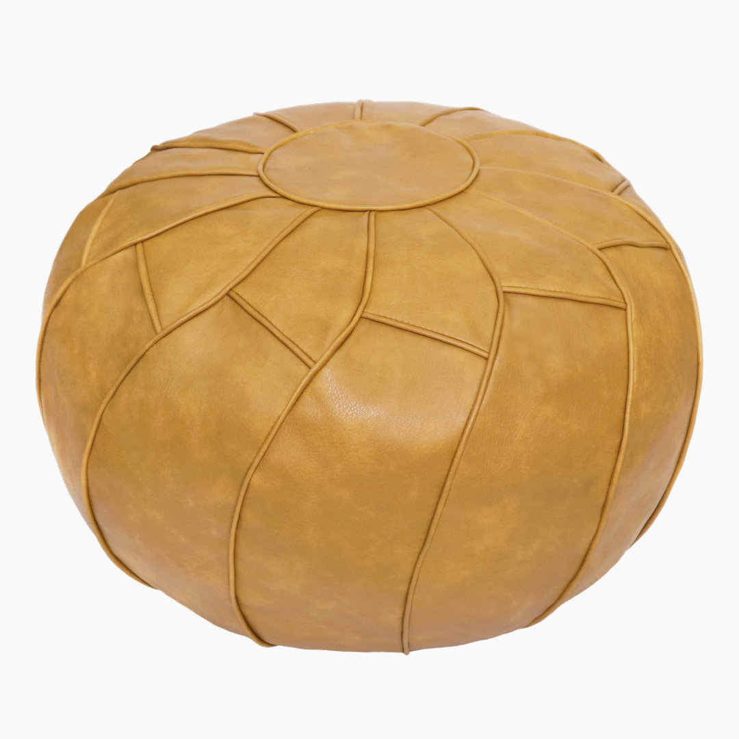 17 Stories Unstuffed Round Pouf Cover | Wayfair
