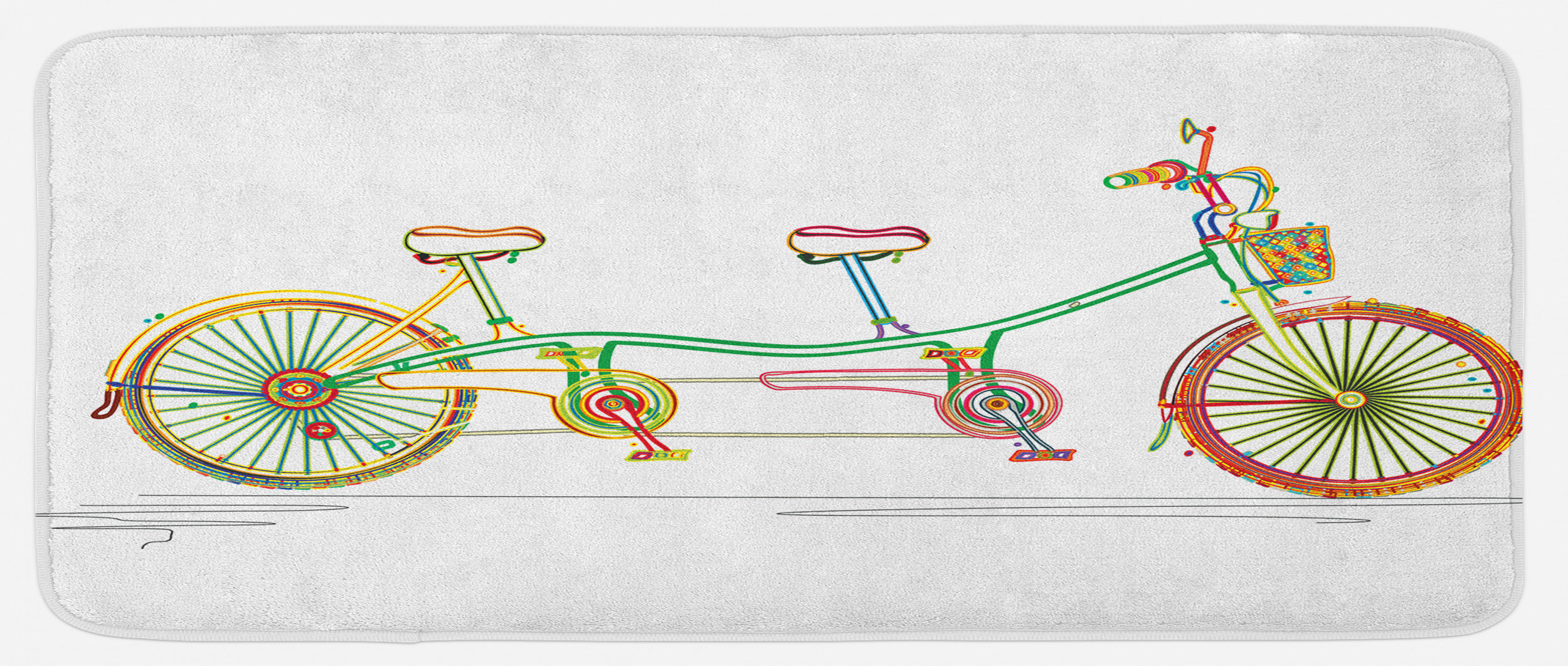 East Urban Home Bicycle Kitchen Mat | Wayfair