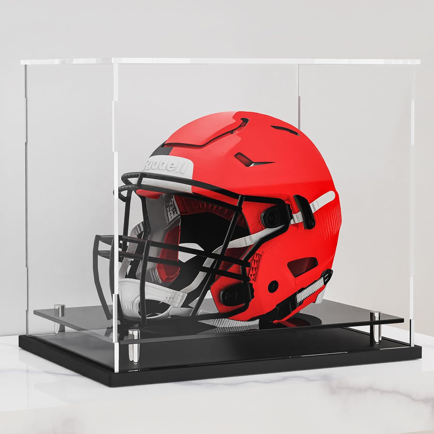 RAPTIZ Football Helmet Display Case Full Size,Self-Assembly Acrylic ...