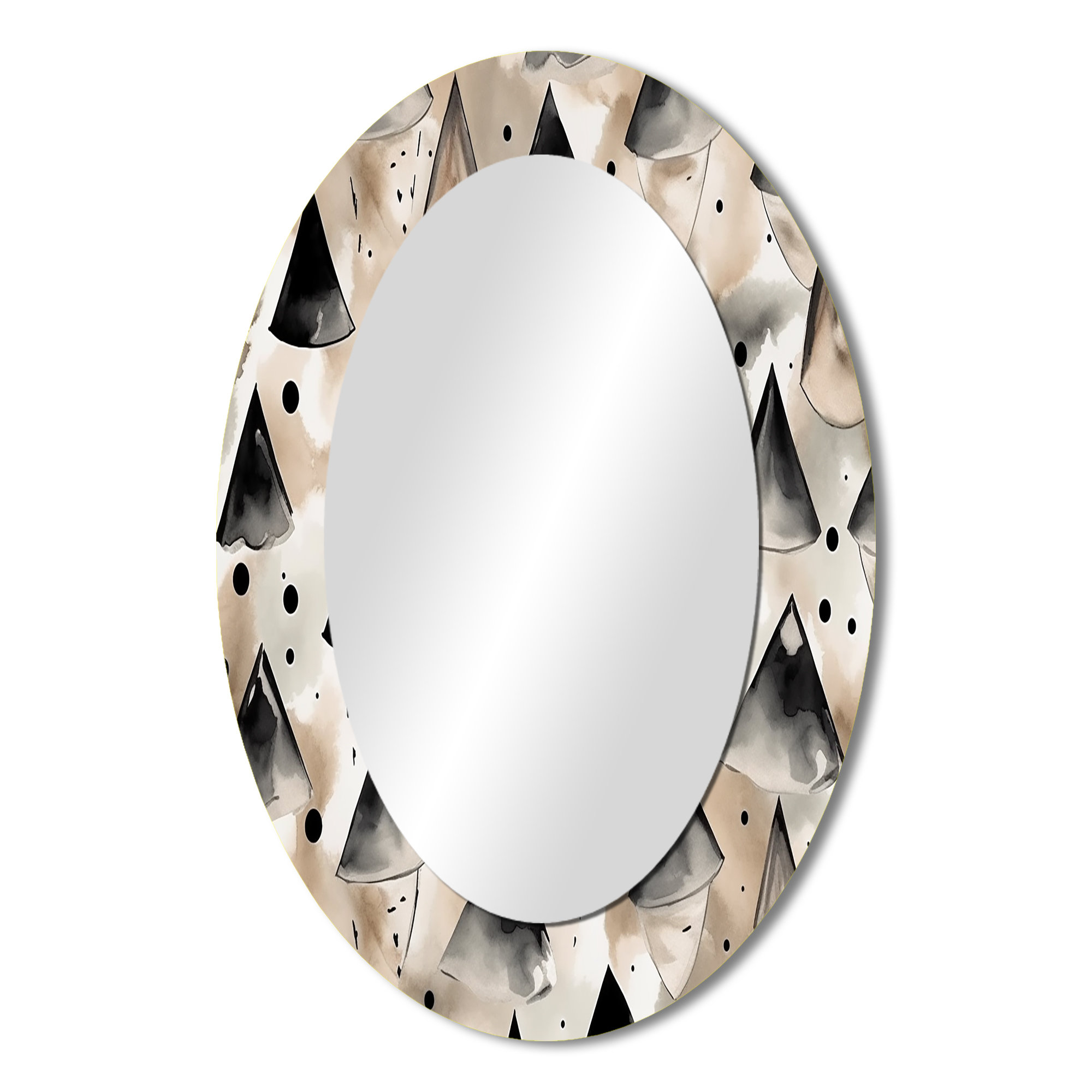 Dakota Fields Exploring Golden Abstracted Symmetry I - Modern Oval Wall ...