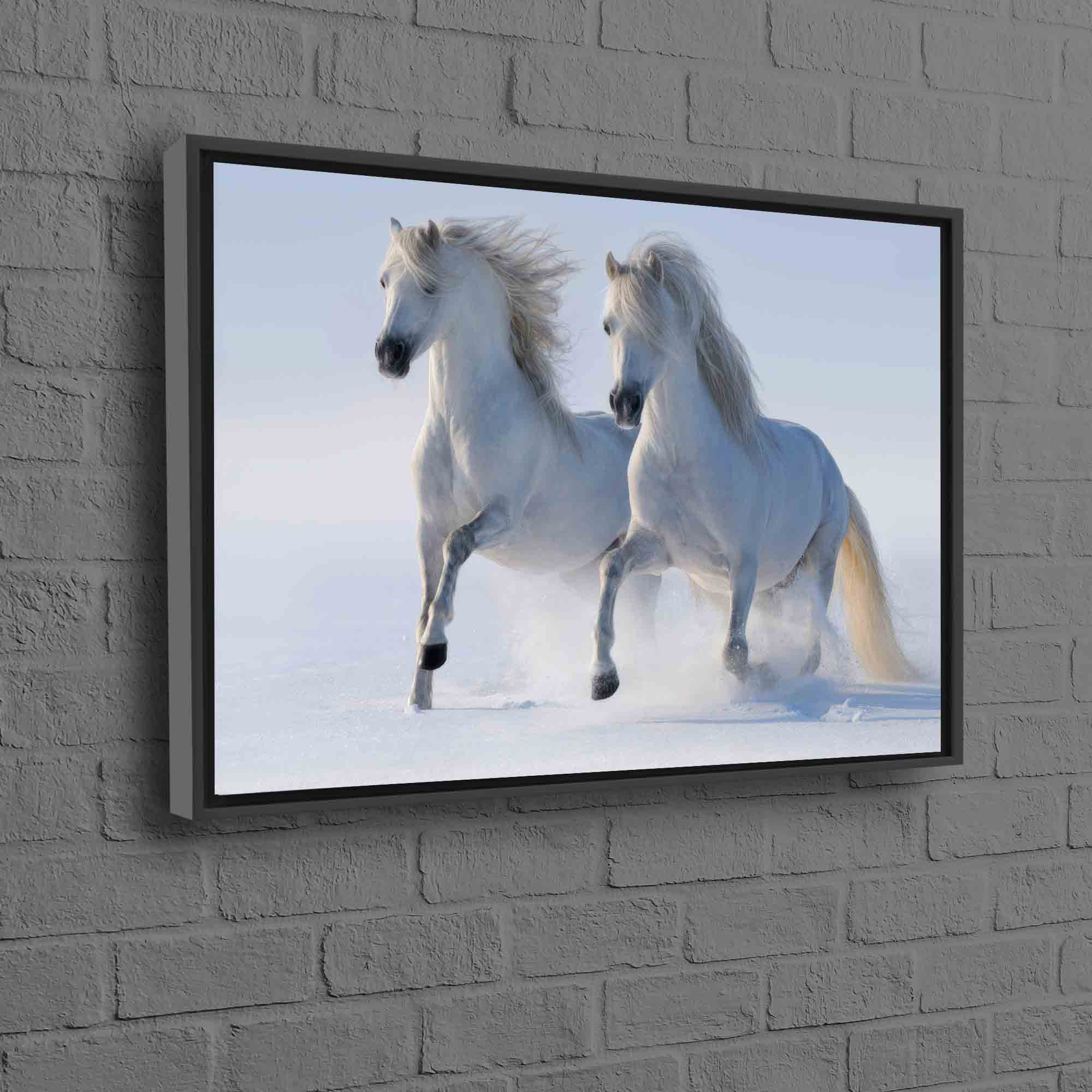 Foundry Select Stunning Cotton Canvas Wall Art Depicting Horses ...