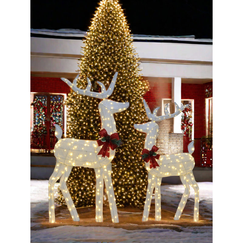 The Holiday Aisle® Chirstmas Lighted Deer Display 5ft Reindeer ...