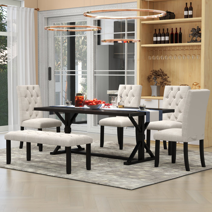 Winston Porter Invaldi 6 - Person Dining Set & Reviews | Wayfair