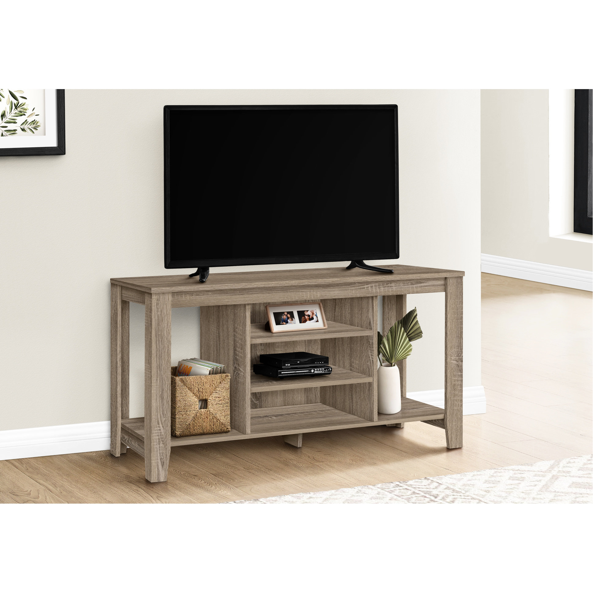 Latitude Run® Modern Tv Stand 48 Inch, Media Center With Shelf Storage ...