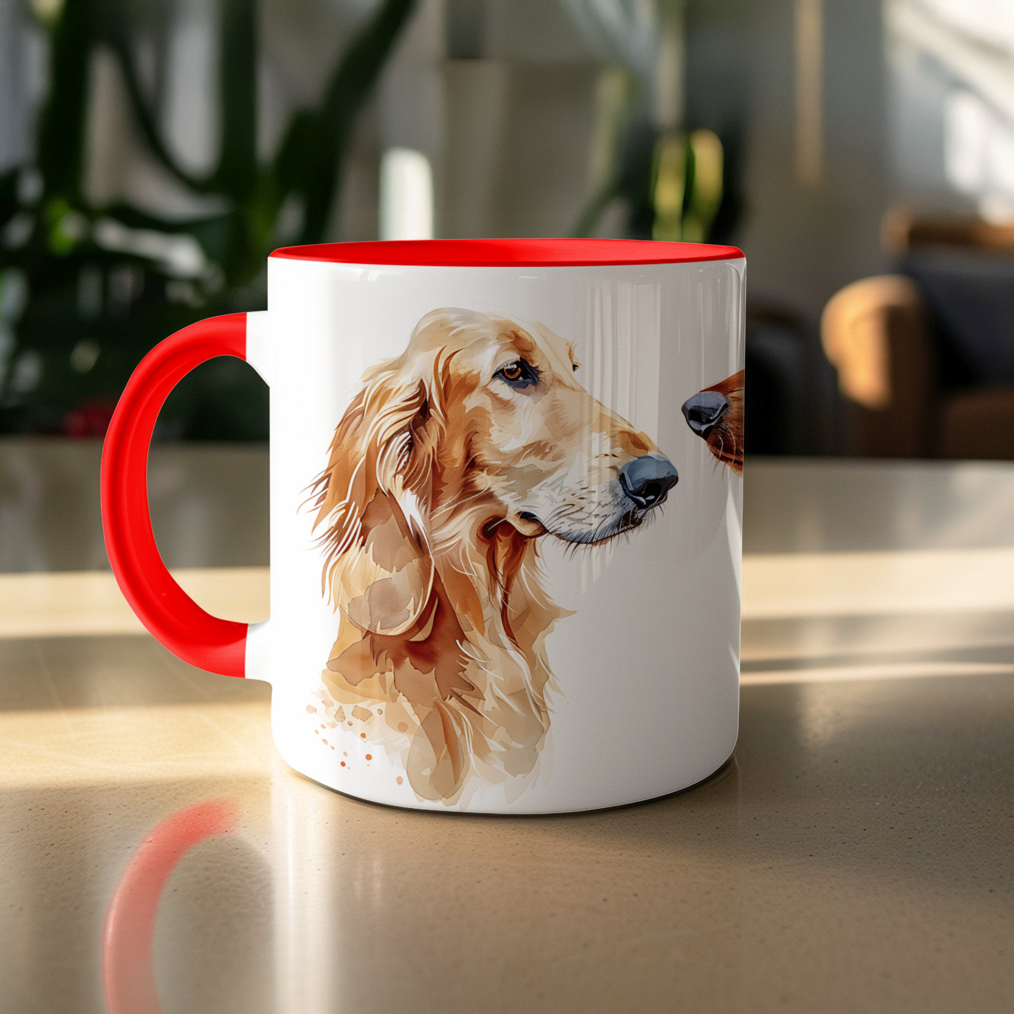 East Urban Home Set of 3 – Watercolor Golden Retriever Dog Design 11oz ...