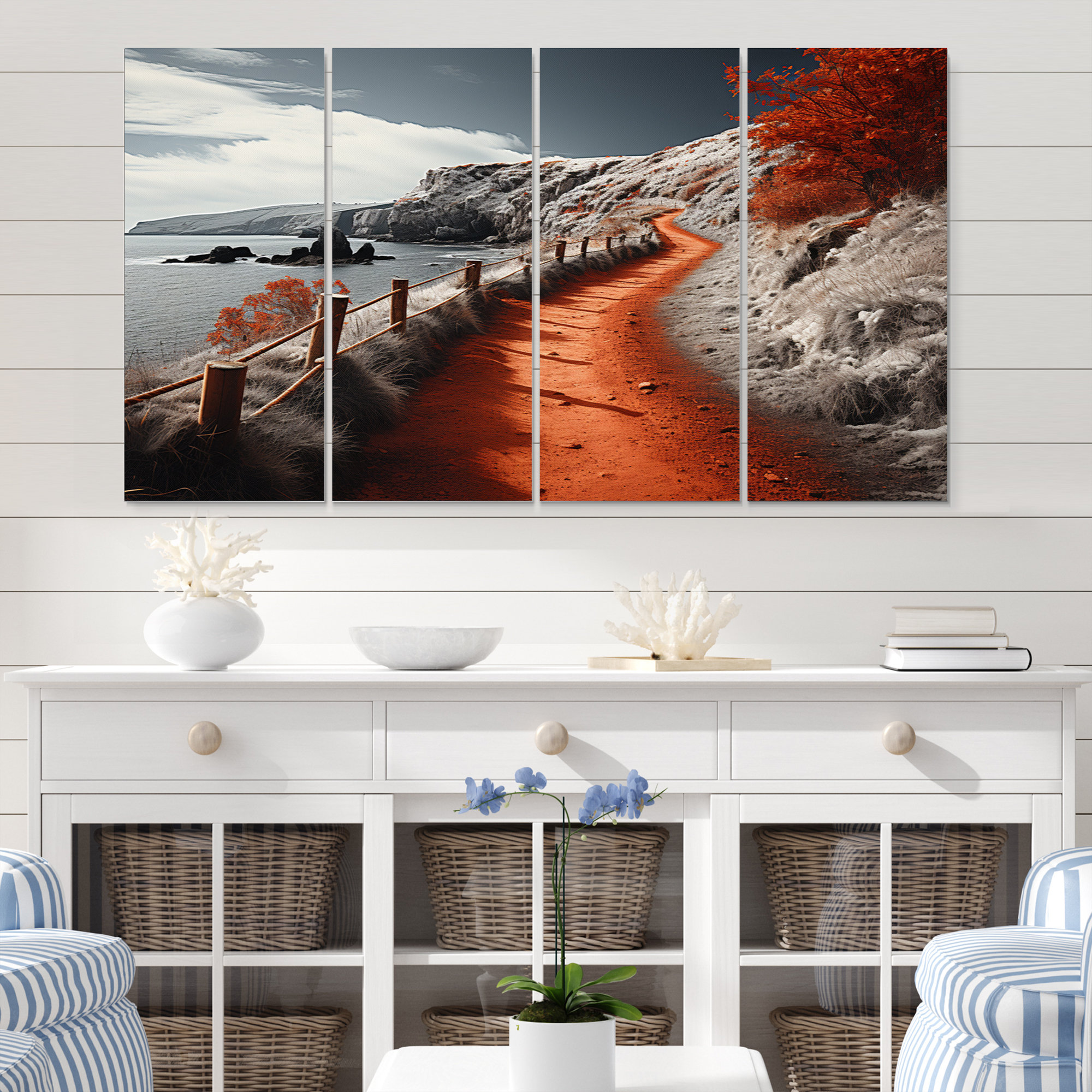 Dovecove Coastal Path II - Landscapes Metal Wall Decor Set | Wayfair