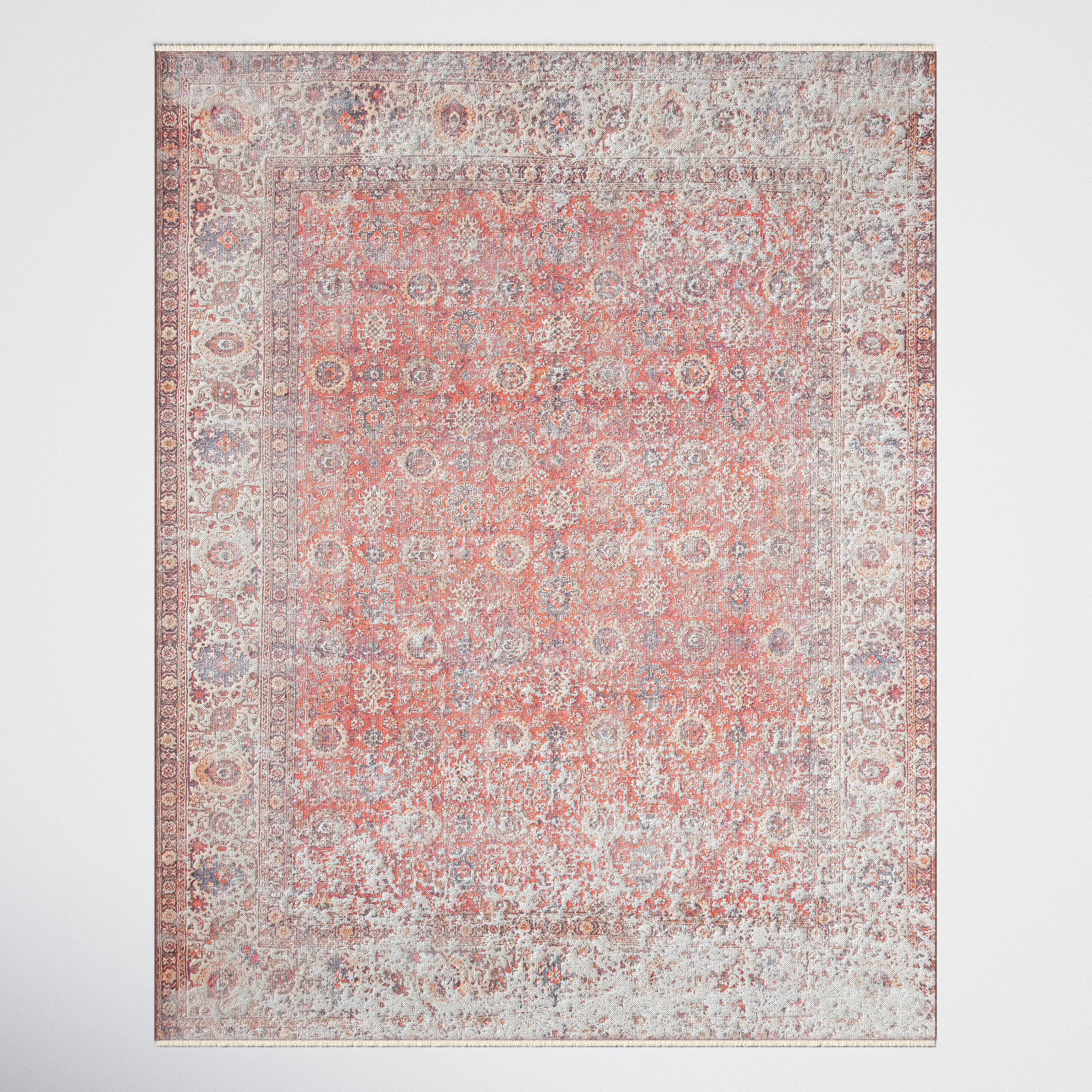 Joss & Main Lyona Oriental Red/Blue Area Rug & Reviews | Wayfair