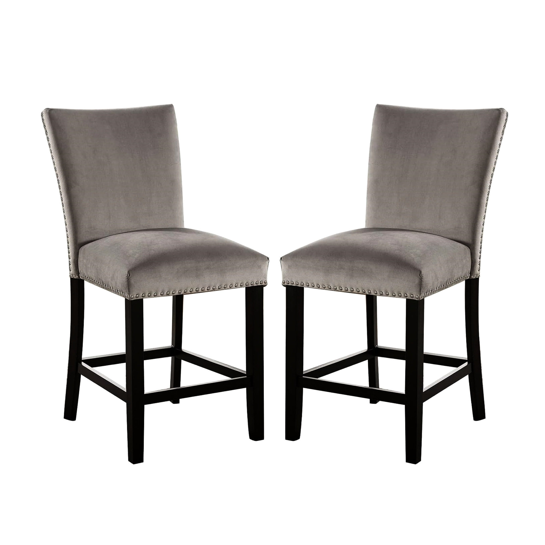 Red Barrel Studio® Modern Counter Height Chairs, Flannelette Seat, 2pc ...
