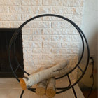 Steelside™ Wallace 23.8'' W Metal Log Rack & Reviews | Wayfair