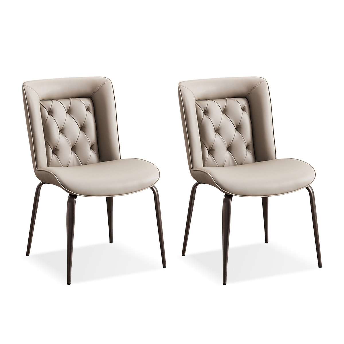 Decordreamss 20.08" Solid back side Chair(Set of 2) | Wayfair