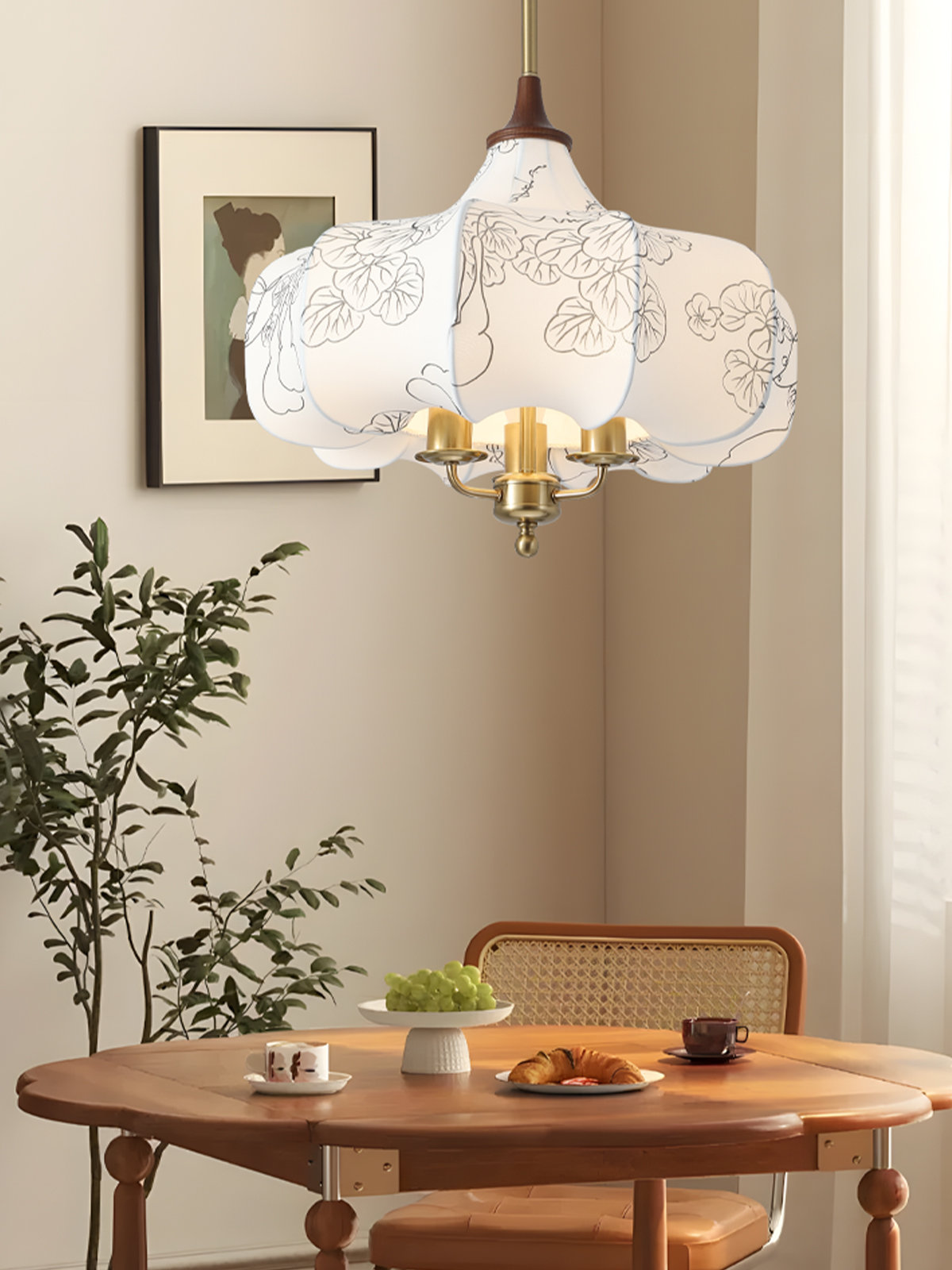 Rosdorf Park New Chinese-Style Iron Frame Lamp Stand With Patterned ...