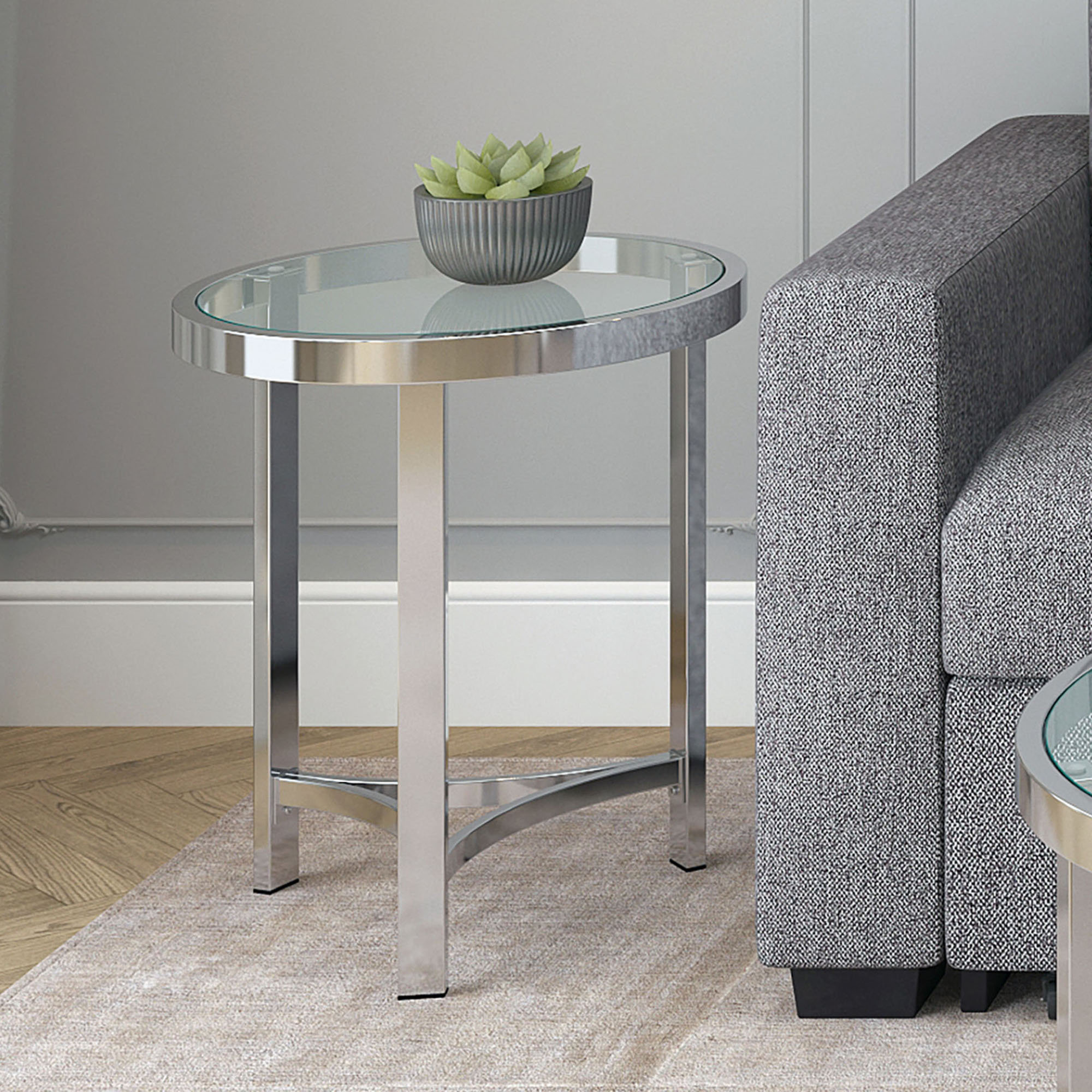 Orren Ellis Tiffiney 23'' tall Glass End Table & Reviews - Wayfair Canada