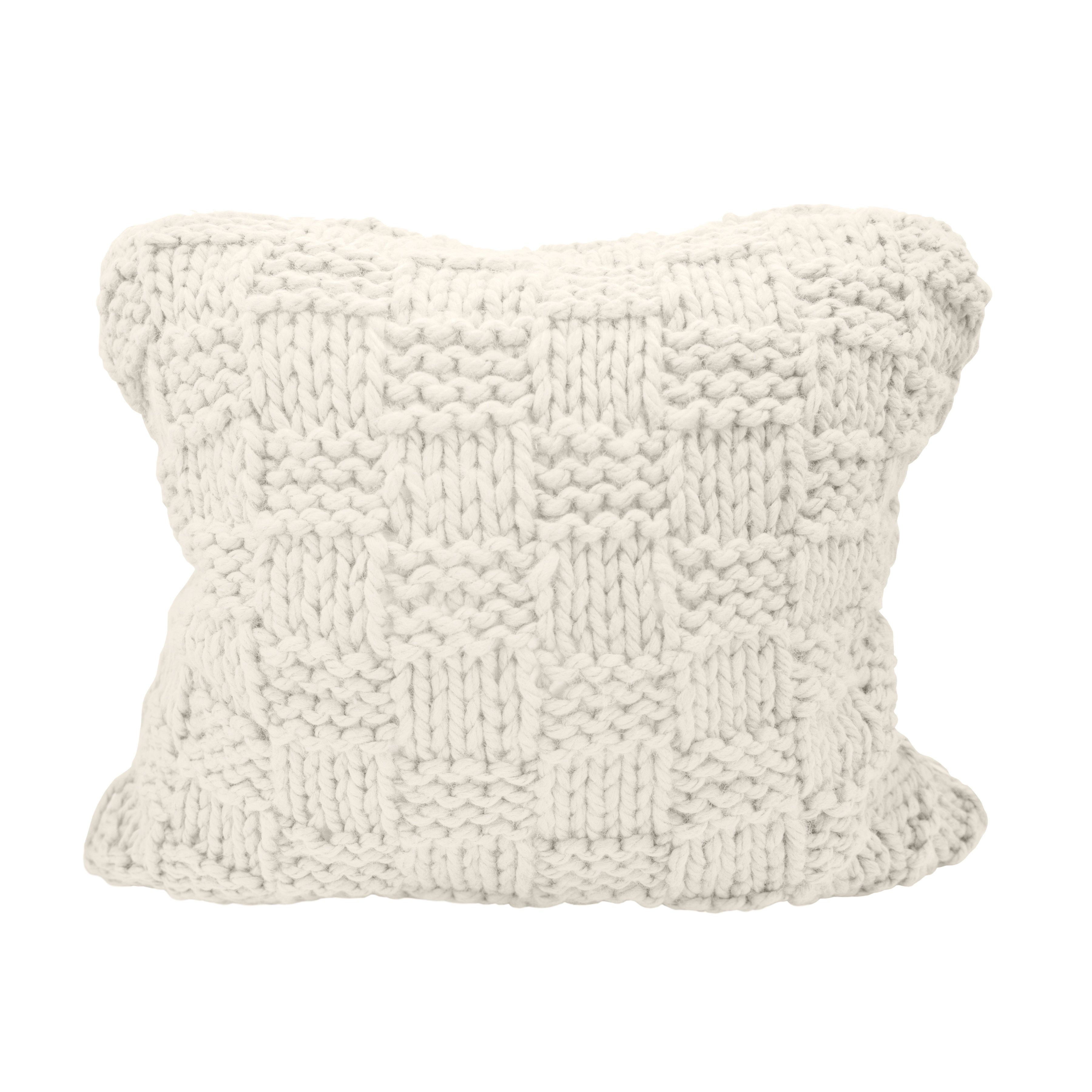 Birch Lane™ Chess Hand Knitted Solid Textured Chess Pattern Square ...