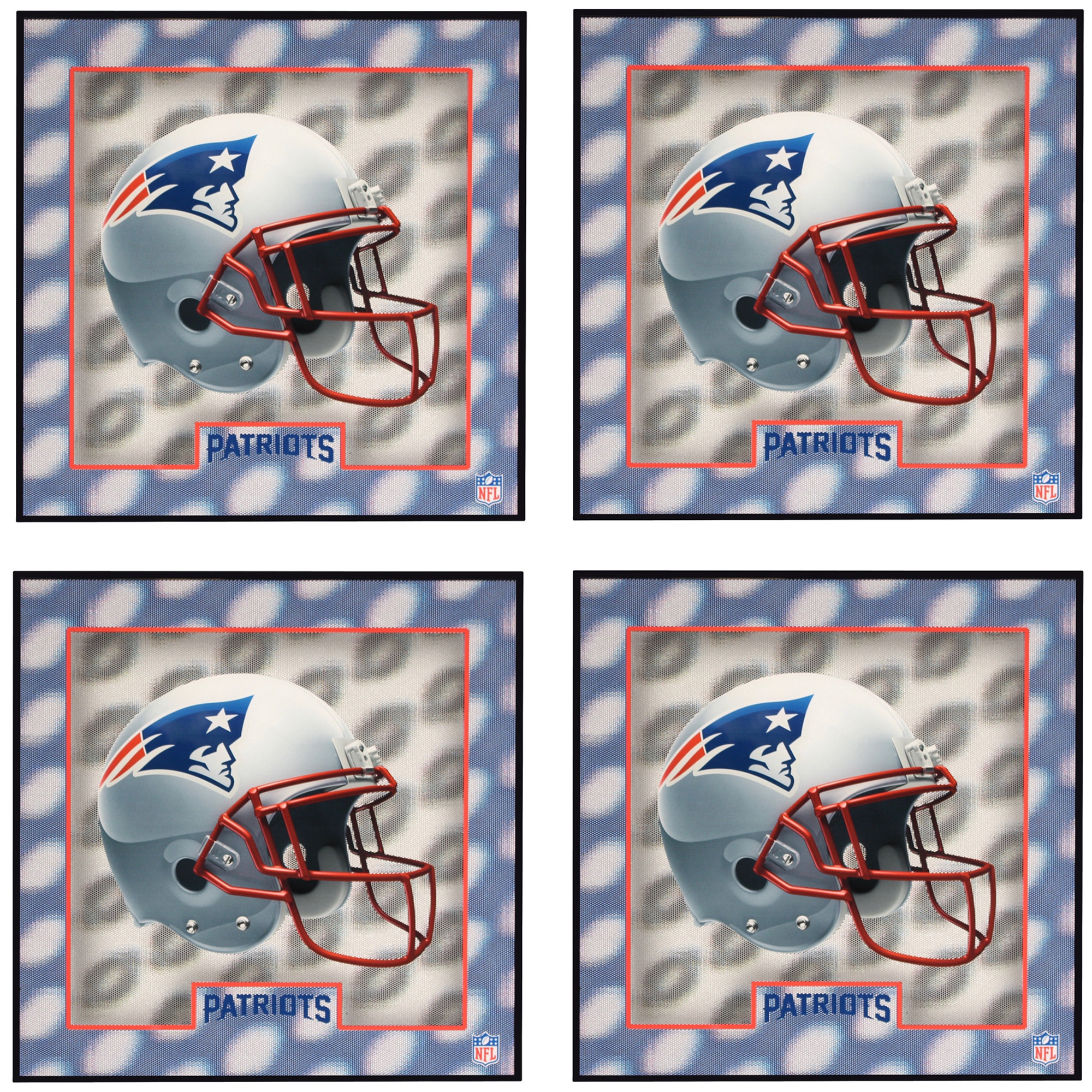 Tridelix New England Patriots Helmet Holographic Effect Coaster ...